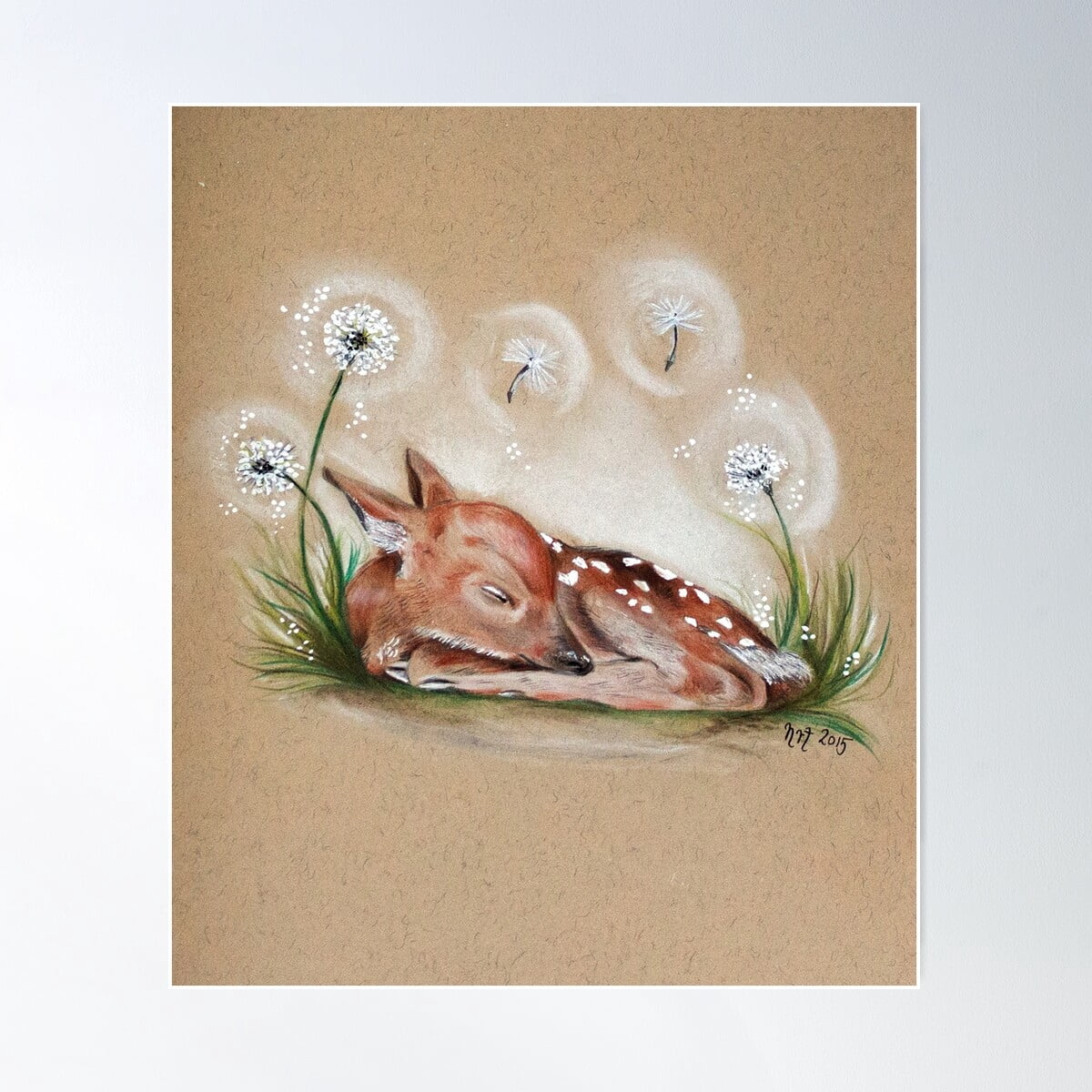 Forest Faery Fawn Poster Wall Art, Modern Wall Decor For Living Room ...