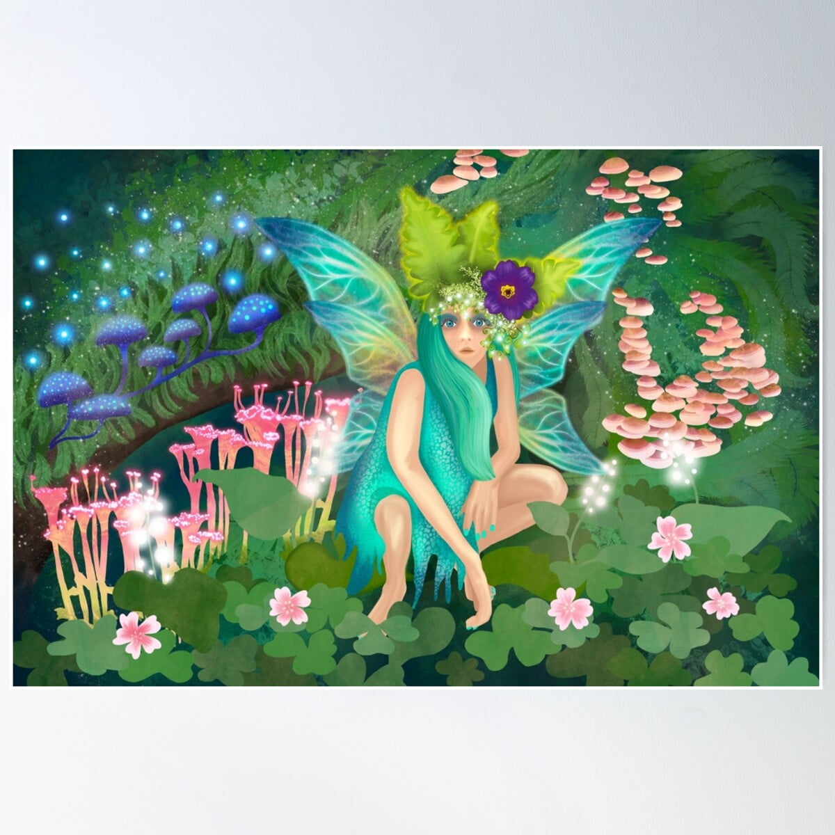 Forest Fairy Poster Wall Art, Modern Wall Decor For Living Room Bedroom ...