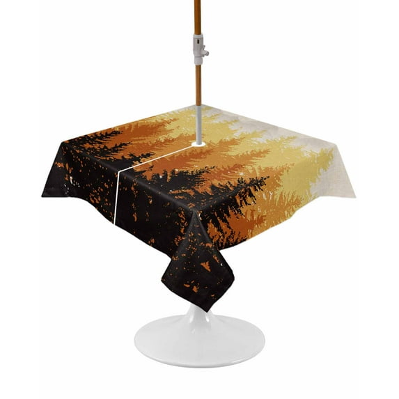 Forest Fall, Square Outdoor Tablecloth, Waterproof Table Cloth Cover ...