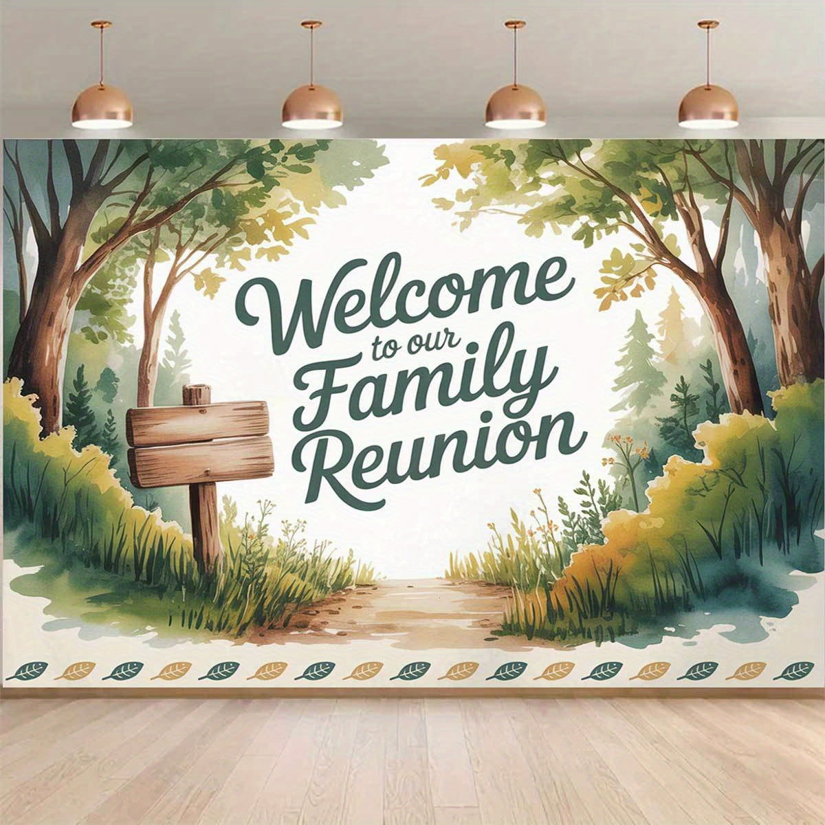 Forest Family Reunion Backdrop Welcome to Our Family Reunion ...