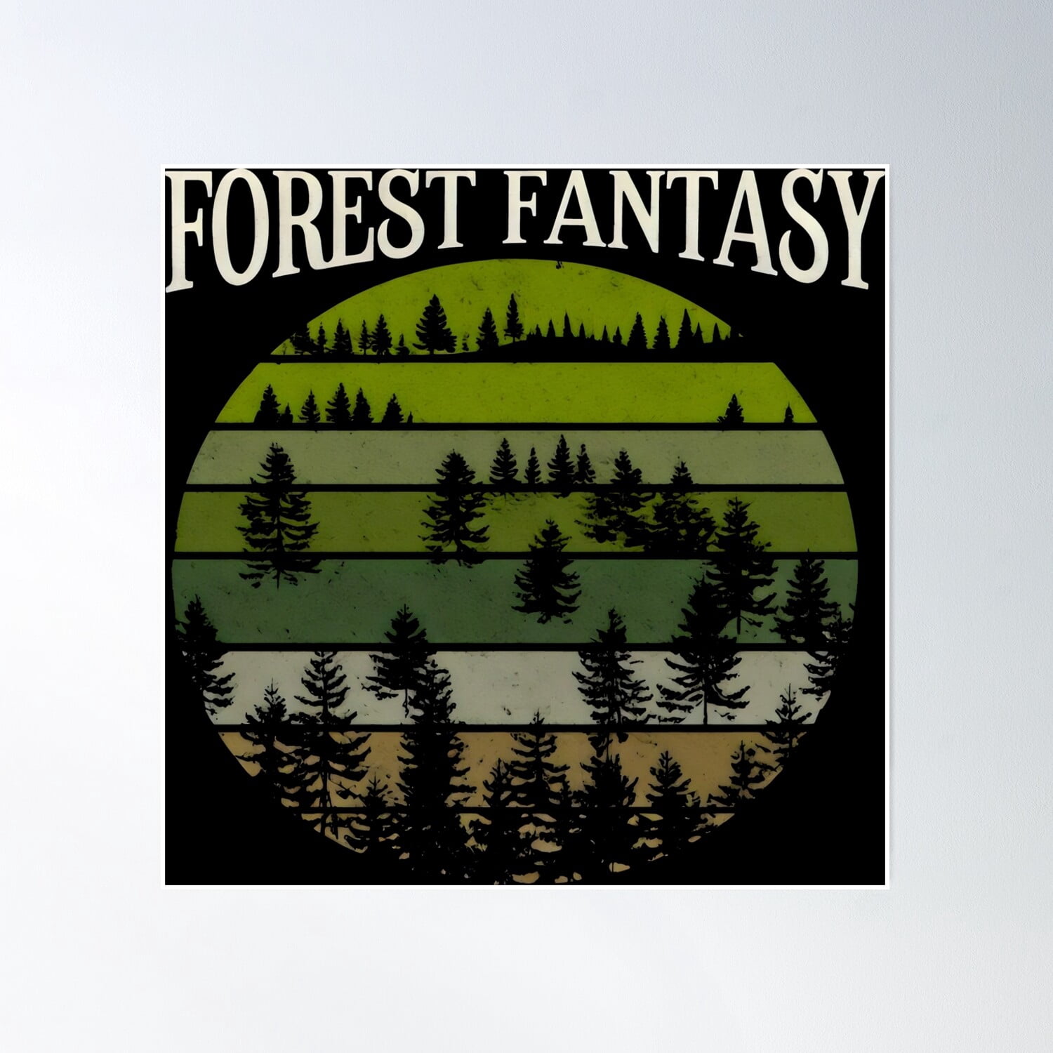 Forest Fantasy Awakens Green Forests And Tranquil Mountains Poster Wall ...
