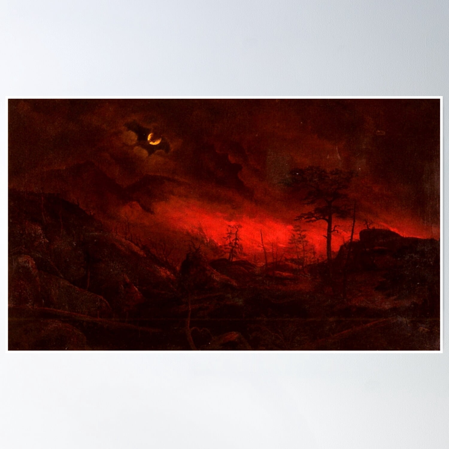 Forest Fire By Ralph Albert Blakelock Poster Wall Art, Modern Wall ...