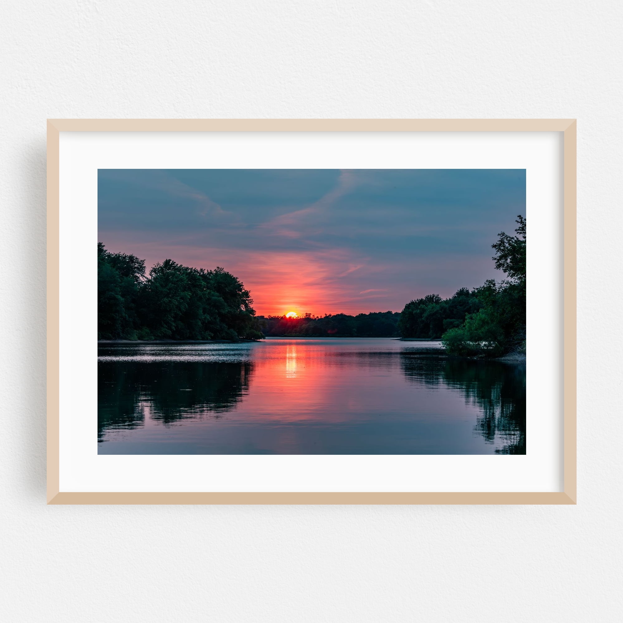 Forest Fire Sunset, Lake Marburg Pennsylvania - Hanover Pennsylvania ...