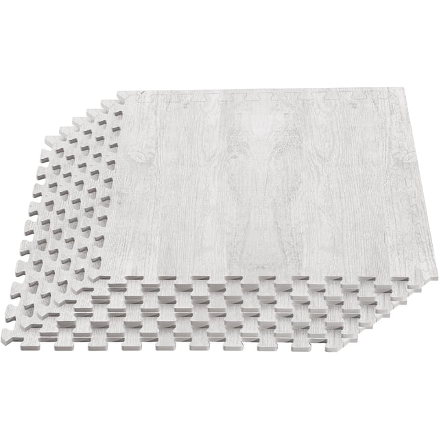 Forest Floor 3/8 Inch Thick Printed Foam Tiles, Premium Wood Grain ...