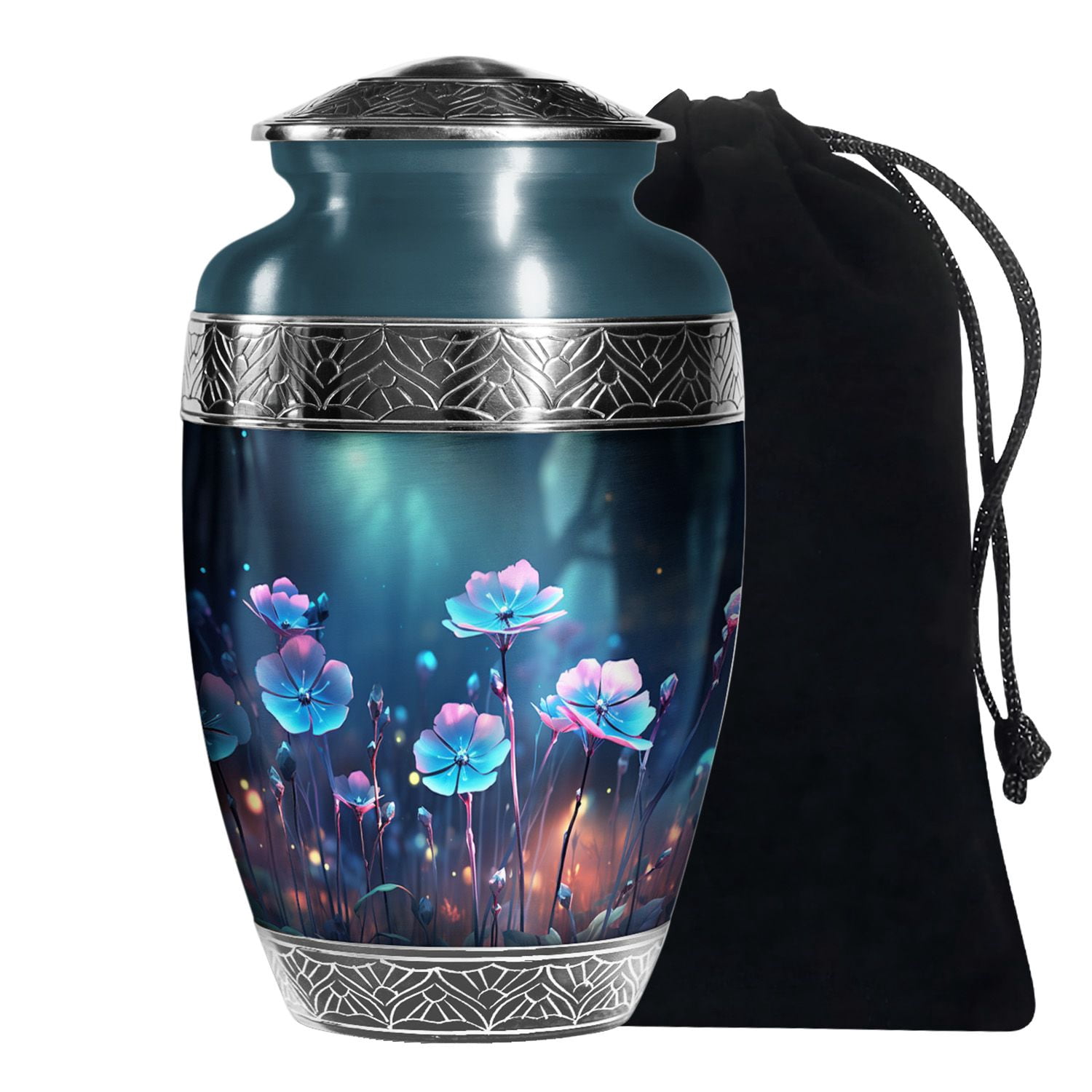 Forest Flower Urns For Human Ashes Adult Male - Large Burial Urn For ...