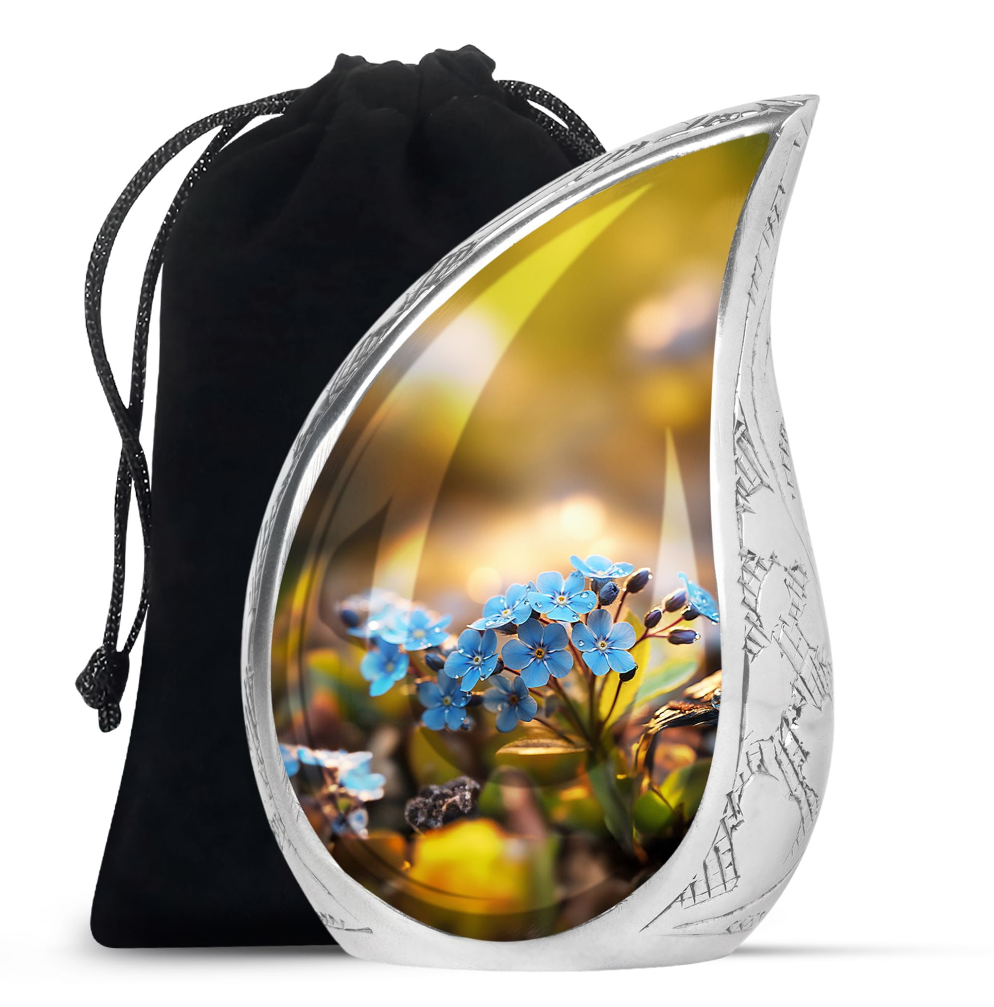 Forest Flower Urns For Human Ashes Adult Male - Large Funeral Urn For ...