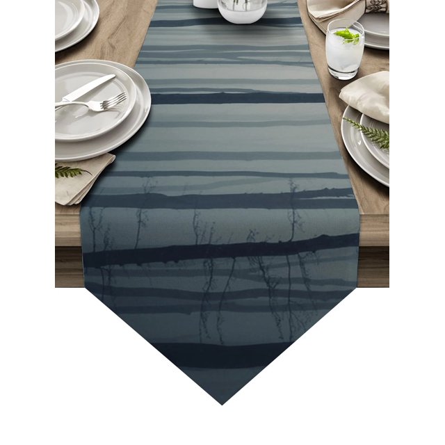 Forest Fog Trees Branches Table Runner Wedding Modern Home Decoration ...