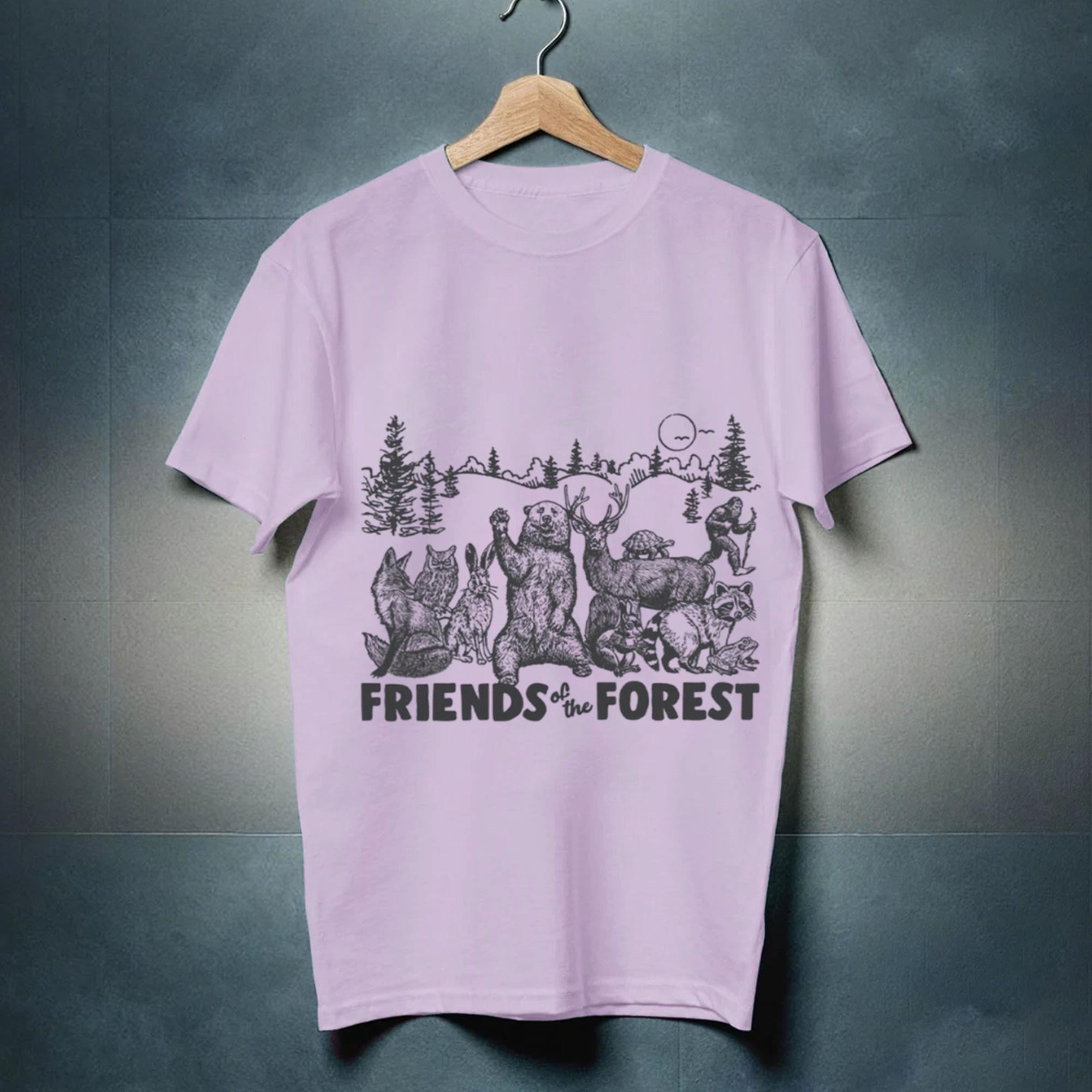 Forest Friends Camping Shirt, Retro Camp Shirts for Men Women, Wilderness Trail Park Shirt, Cute ...