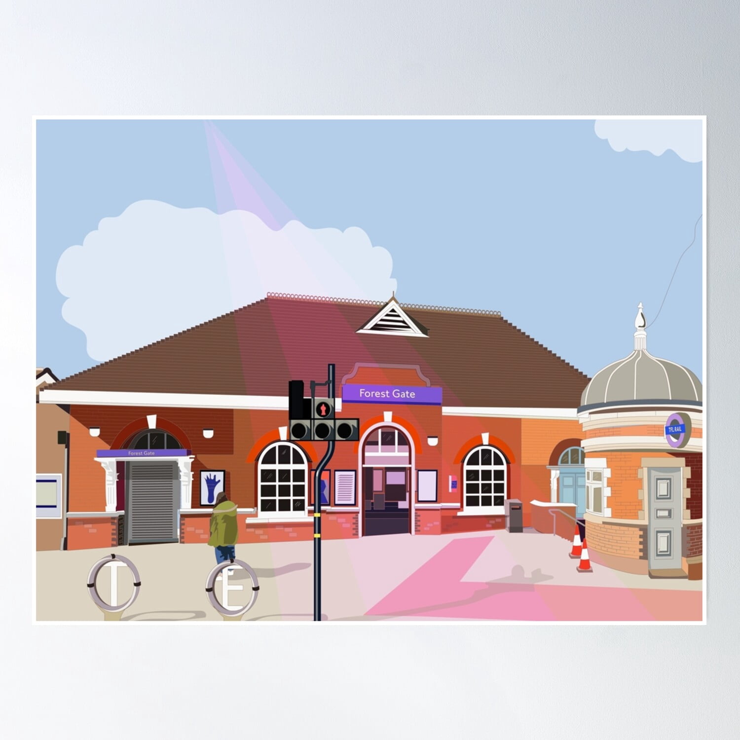 Forest Gate Station Poster Wall Art, Modern Wall Decor, 8x12 UNFRAMED ...