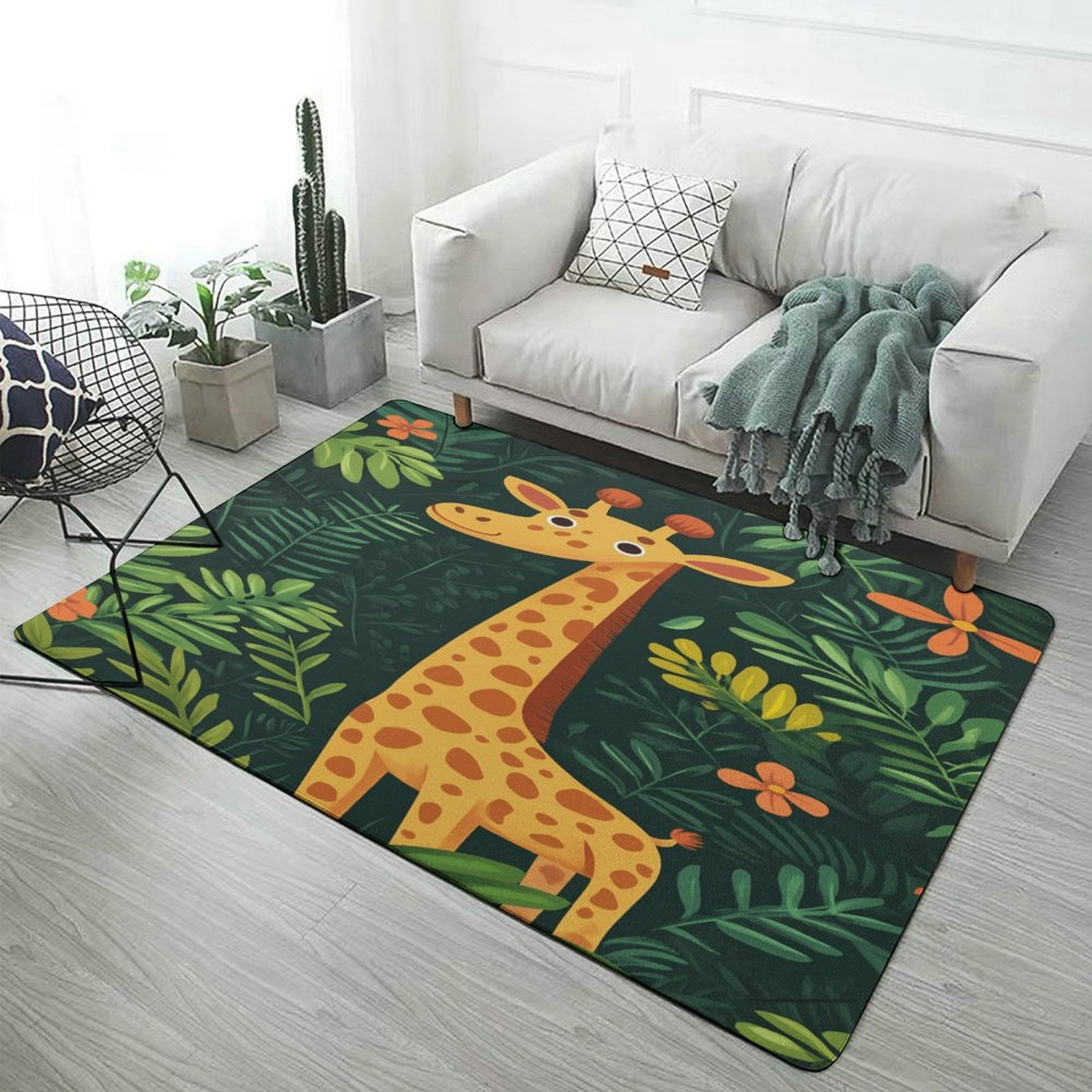 Forest Giraffe (21) Area Rugs Carpet Suitable for Living Room Kitchen ...