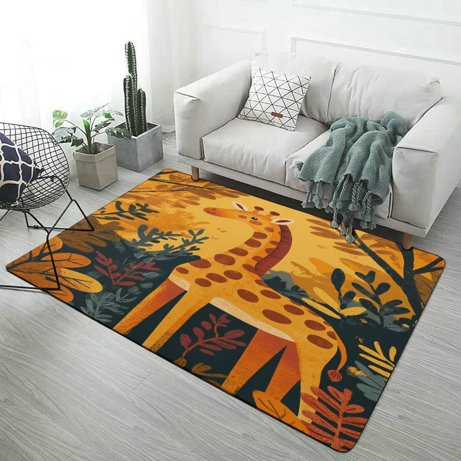 Forest Giraffe (27) Area Rugs Carpet Suitable for Living Room Kitchen ...