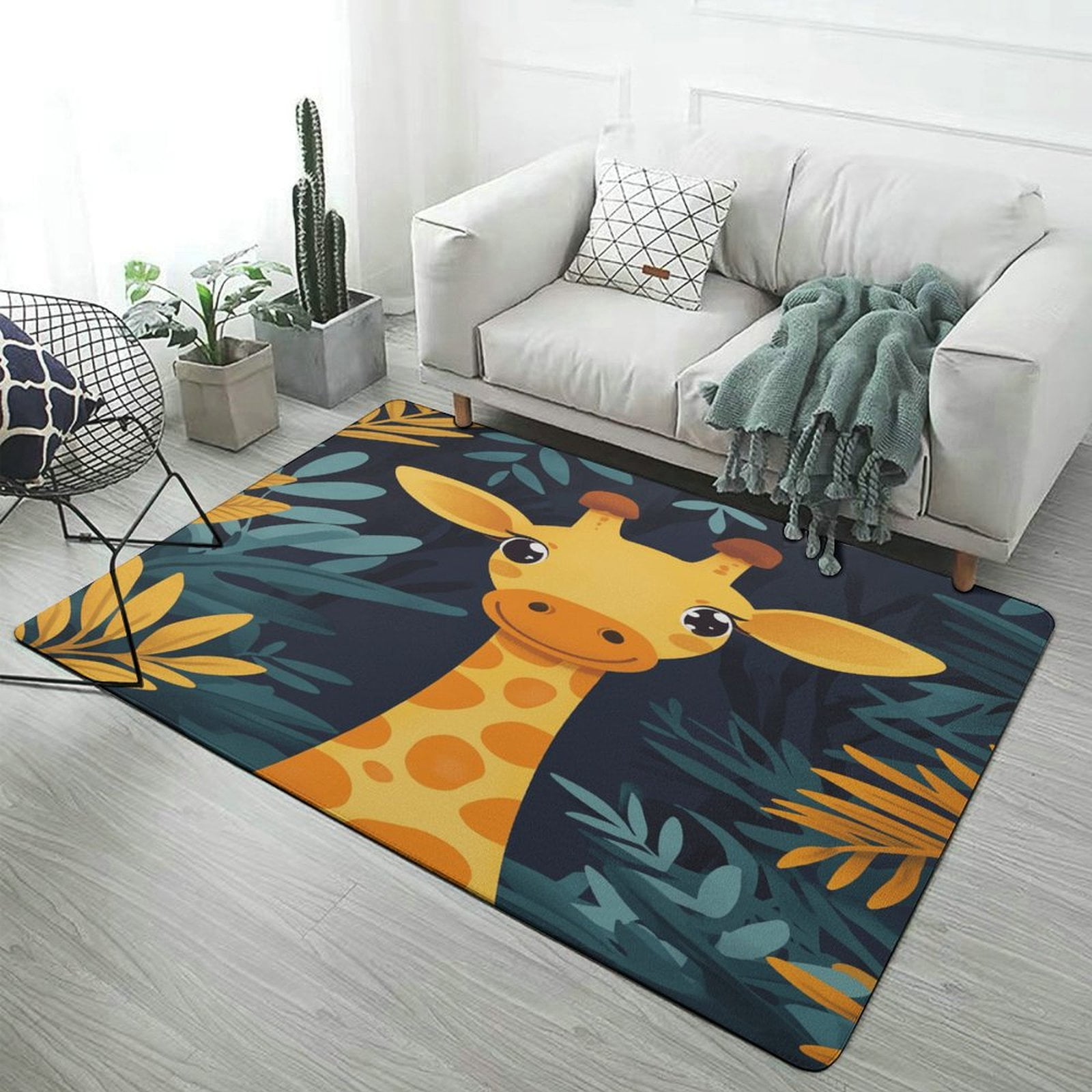 Forest Giraffe (29) Carpet Rug for Home Living Room Bedroom Sofa Doormat Decor Kids Area Rug Non ...