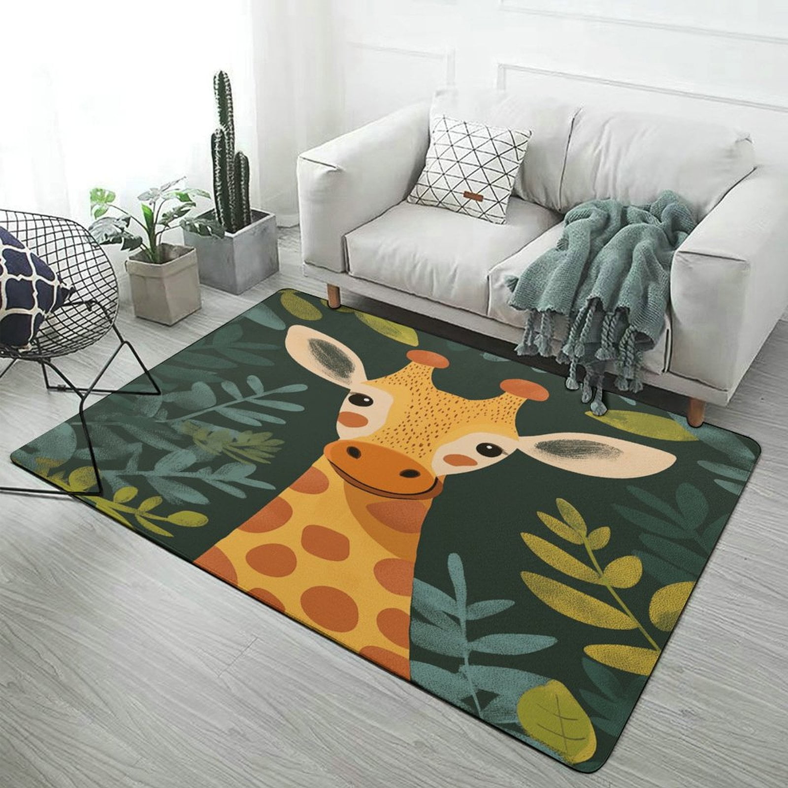 Forest Giraffe (32) Carpet Style Living Room Bedroom Rug Modern 3d ...