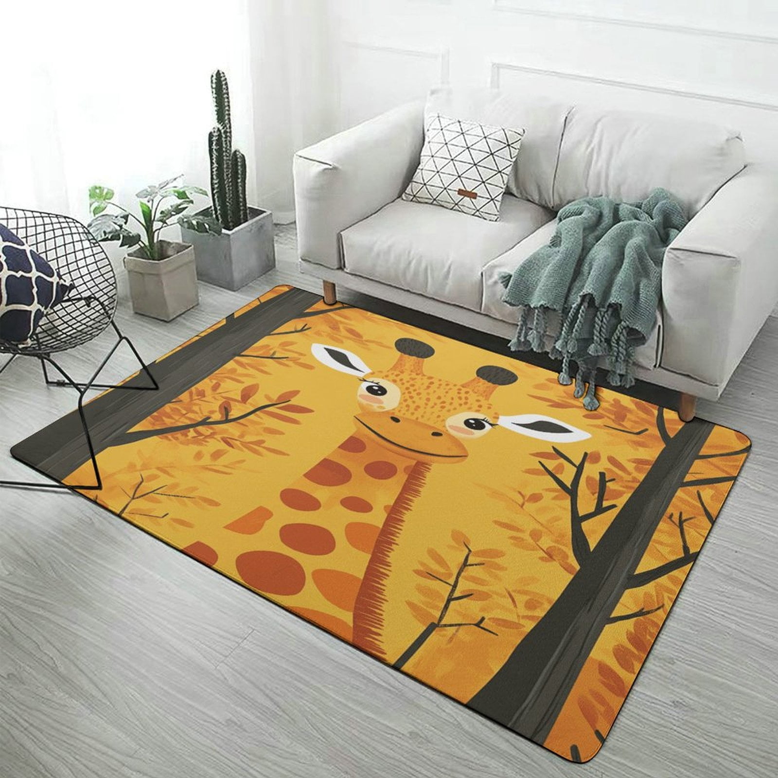 Forest Giraffe (40) Carpet Style Living Room Bedroom Rug Modern 3d ...