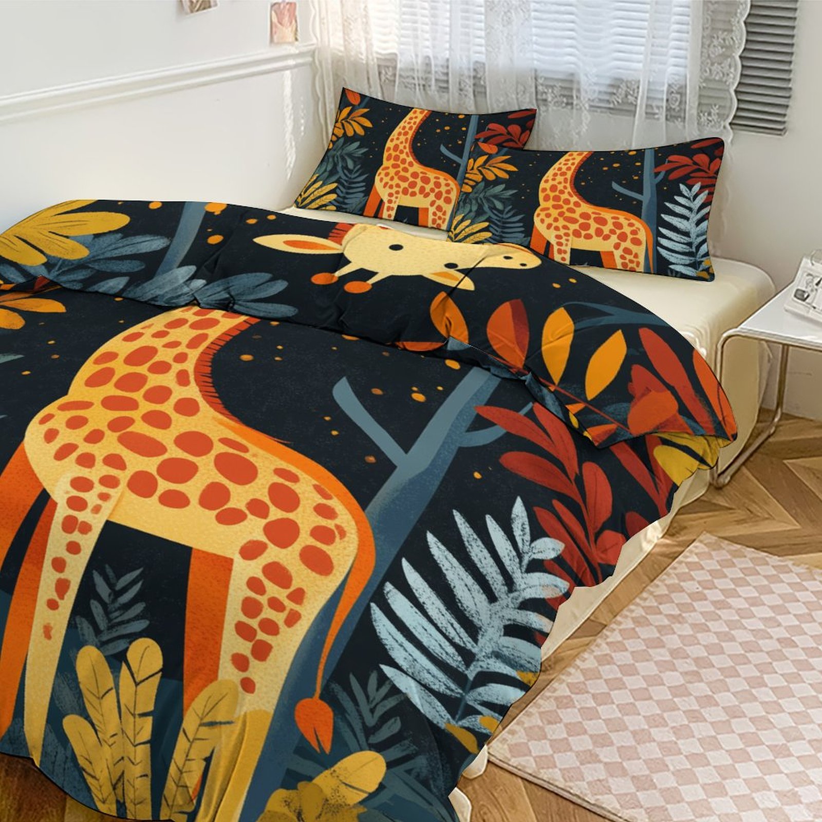 Forest Giraffe (44) Duvet Cover Set Bedding Set Polyester Quilt Cover ...