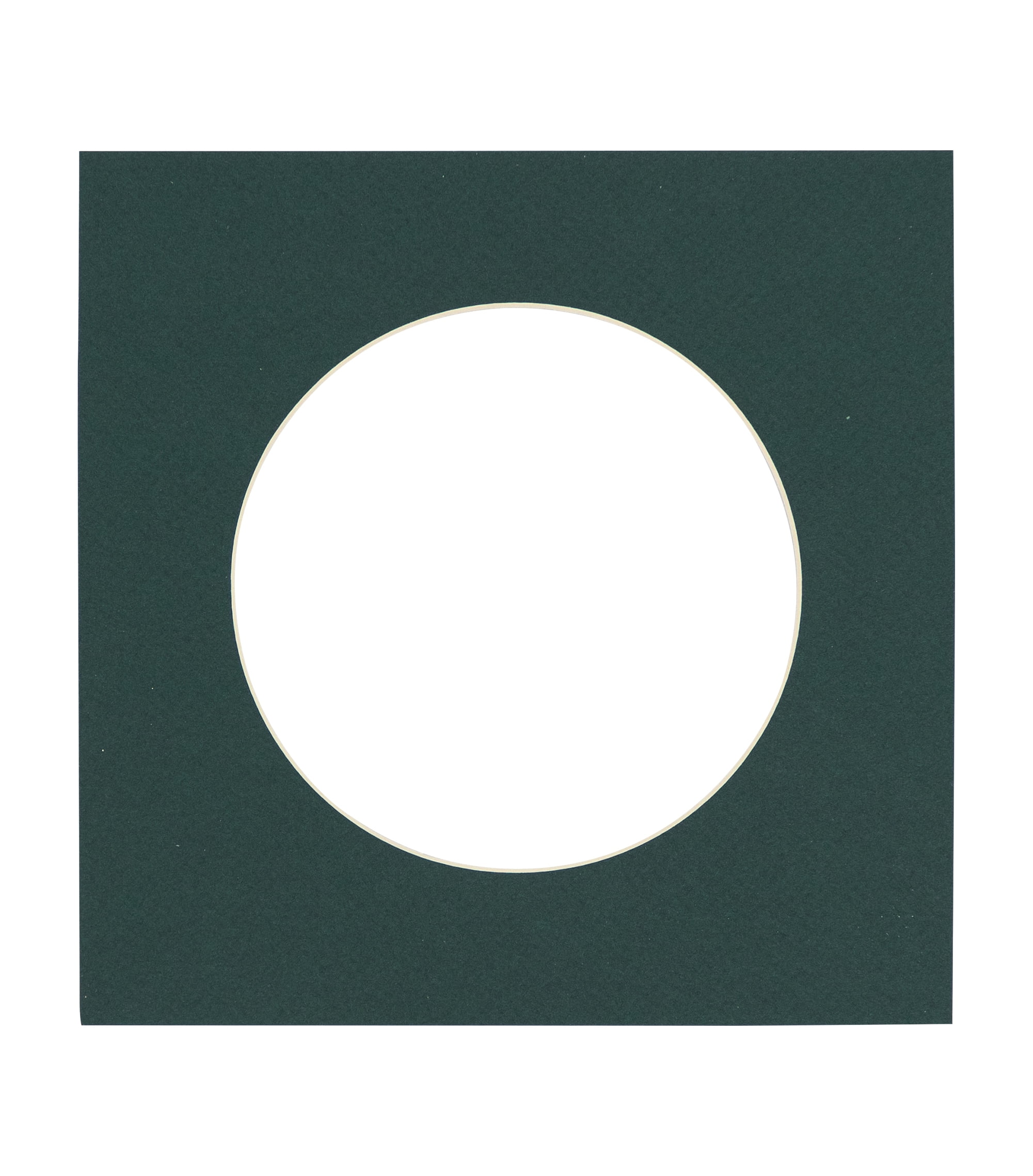 Forest Green Acid Free 7x7 Cirlce Picture Frame Mat with White Core ...