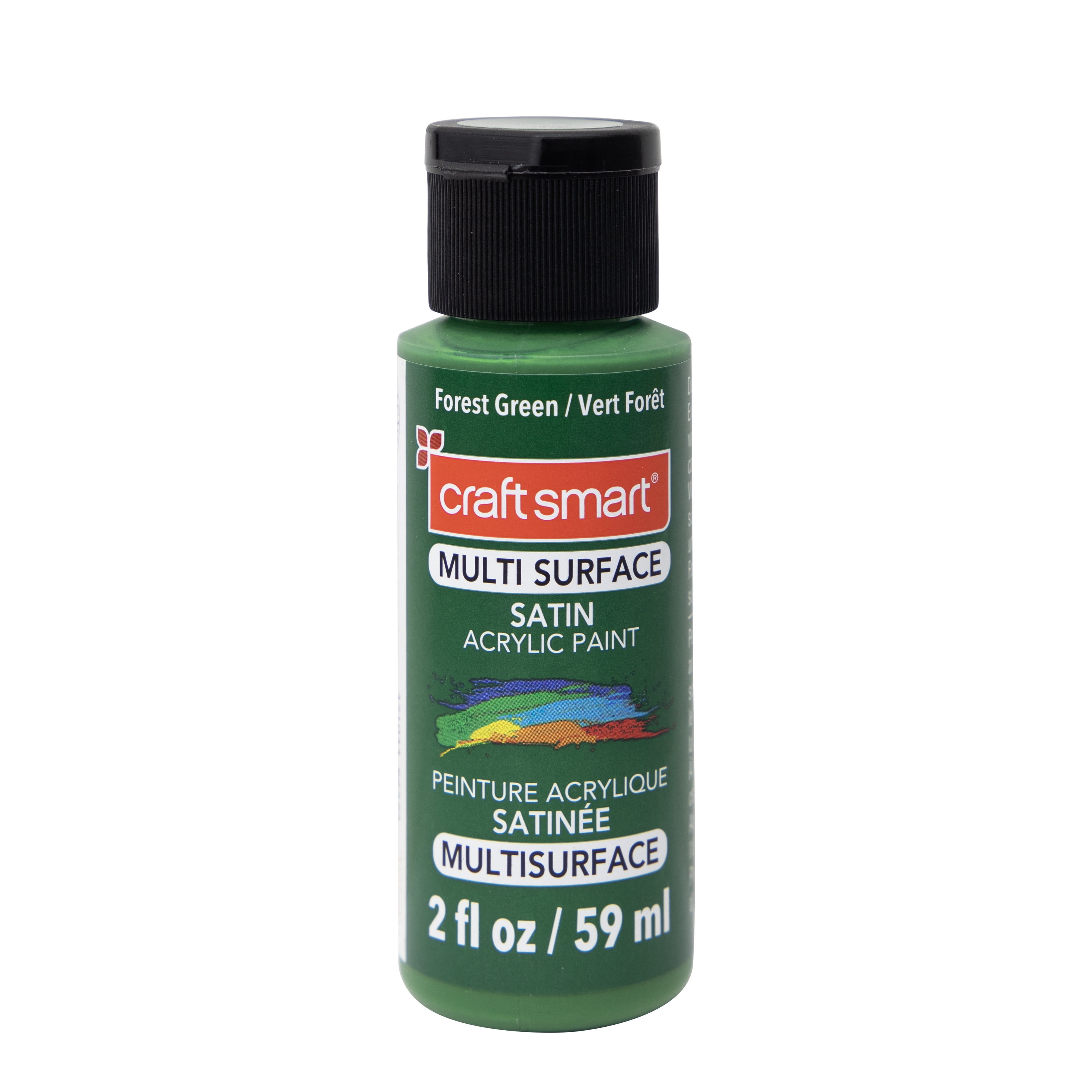 Forest Green Multi-Surface Premium Satin Acrylic Paint by Craft Smart - Water-Based - Weather ...