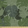 Ambesonne Forest Green Fabric by the Yard Upholstery, Camo Palm Leaves ...