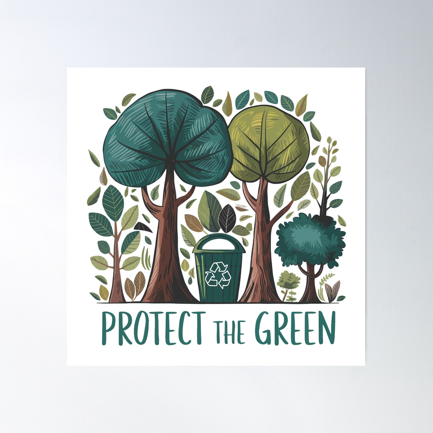 Forest Guardian Poster Wall Art, Modern Wall Decor, 16x16 UNFRAMED ...