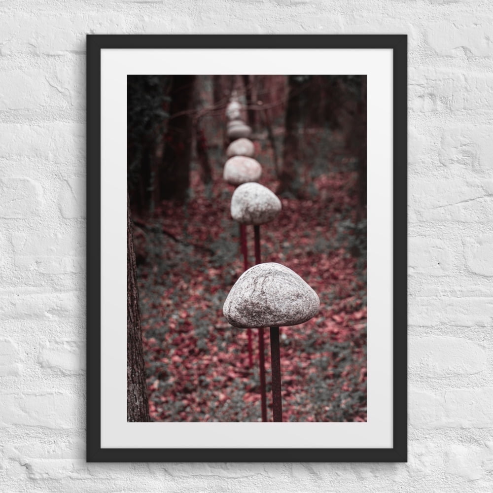 "Forest Guardians" — Abstract Nature Art Framed Poster (Black, 18″×24 ...