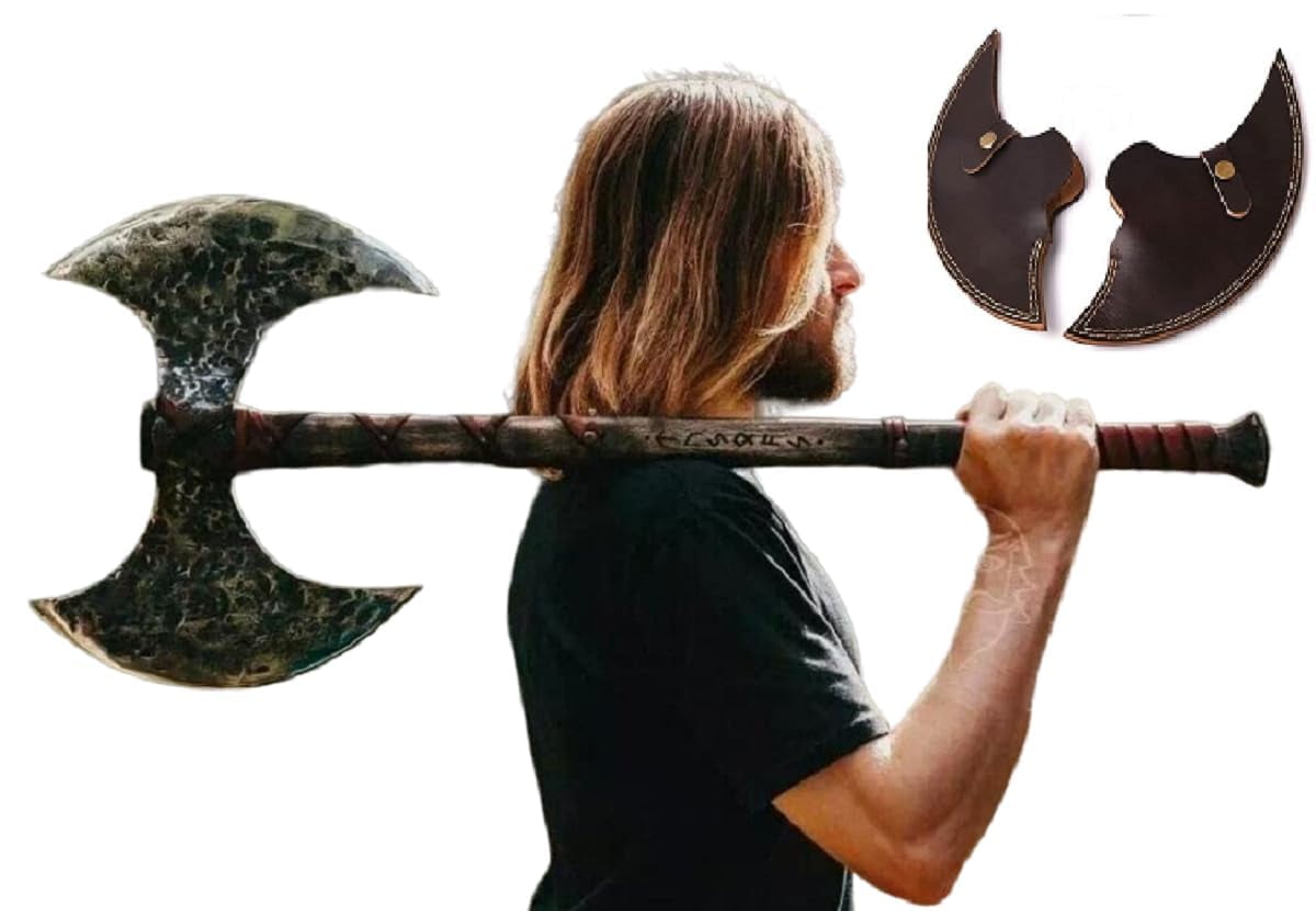 Forest Hunting 40” Two handed large Berserker Axe, Large Norse Axe ...
