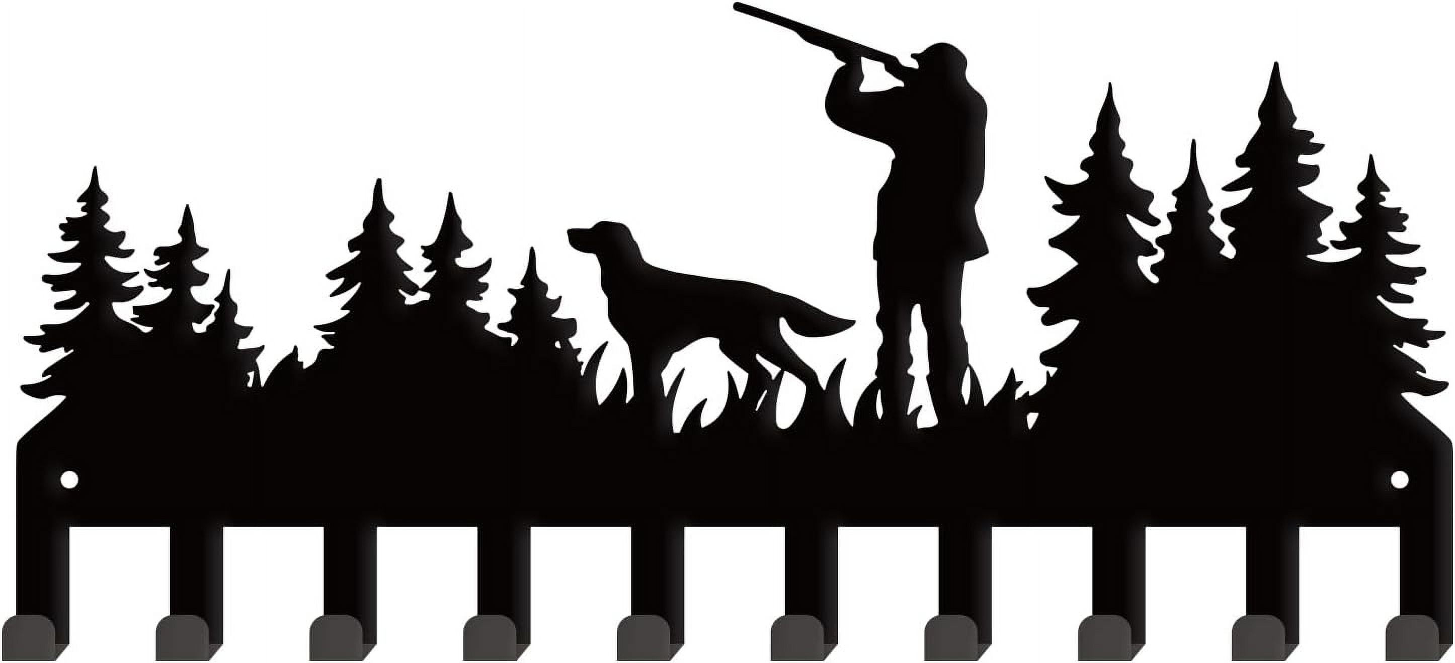 Forest Hunting Key Holder Dog Tree Metal Key Organizer Decorative 10 ...