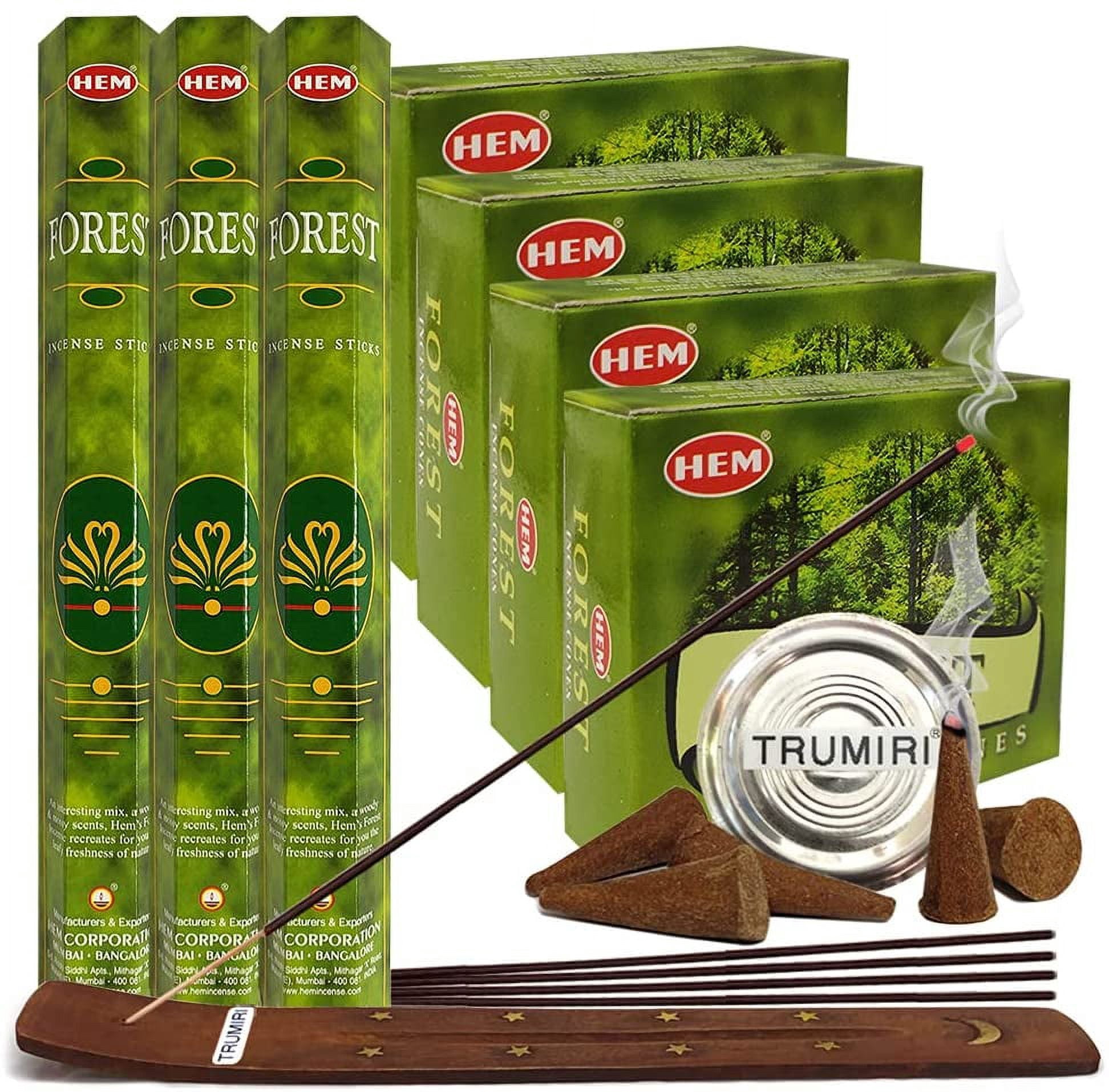 Forest Incense sticks and cone incense holder variety pack bundle ...