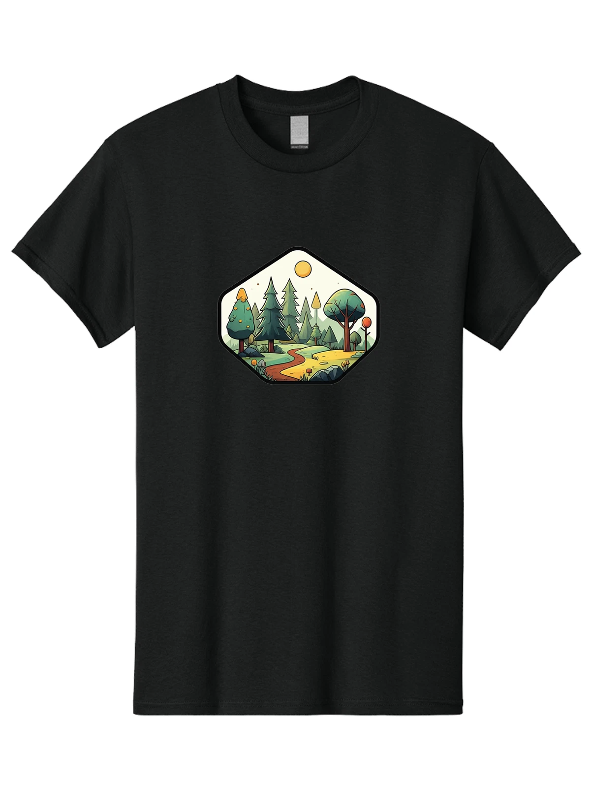 Forest-Landscape-1 Mens Graphic Tee, 100% Cotton, Casual Summer Wear ...