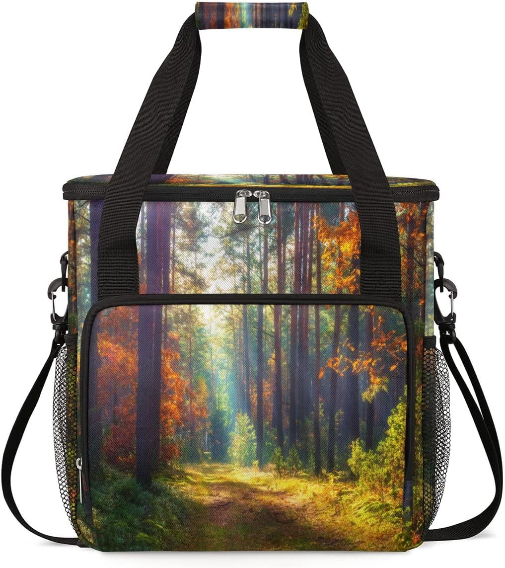 Forest Landscape Coffee Maker Carring Bag Fall Tree Travel Storage Tote ...