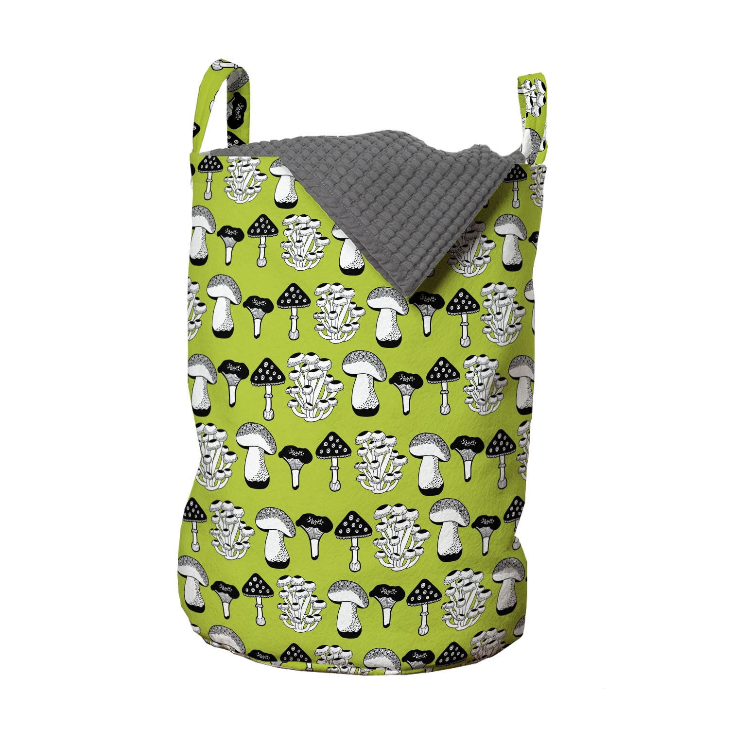 Forest Laundry Bag, Woodland Theme Along Mushrooms Mother Nature Plants ...