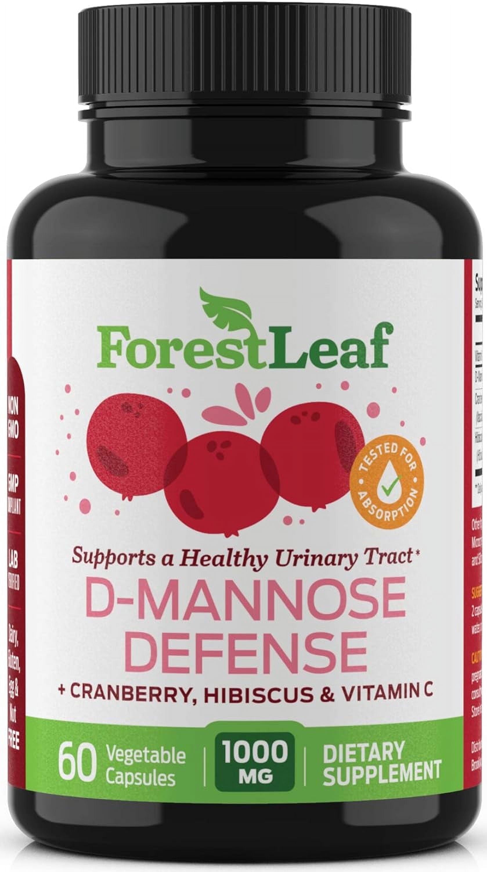 Forest Leaf D-Mannose Defense Urinary Pain & Bladder Control Support ...