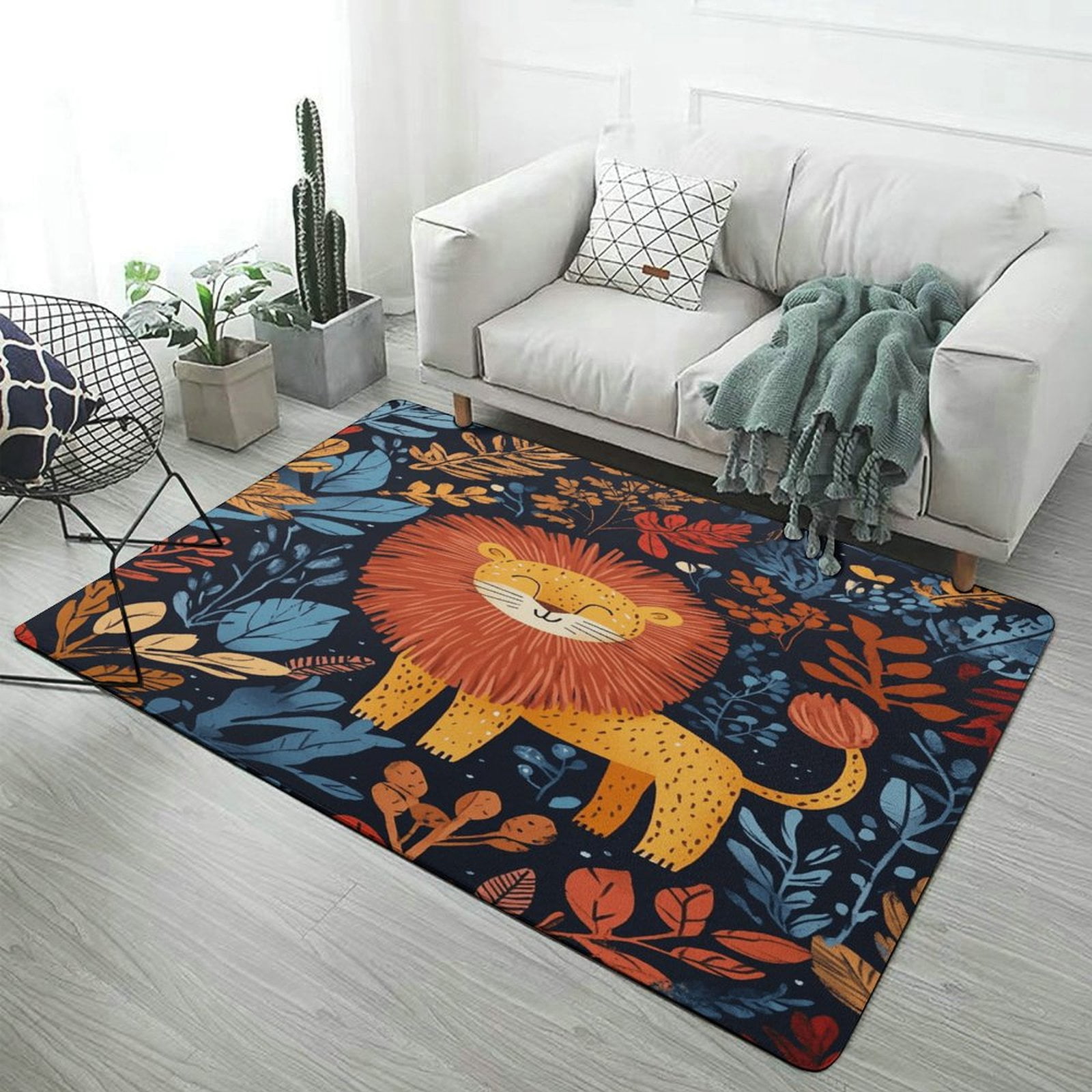 Forest Lion (33) Carpet Rug for Home Living Room Bedroom Sofa Doormat ...