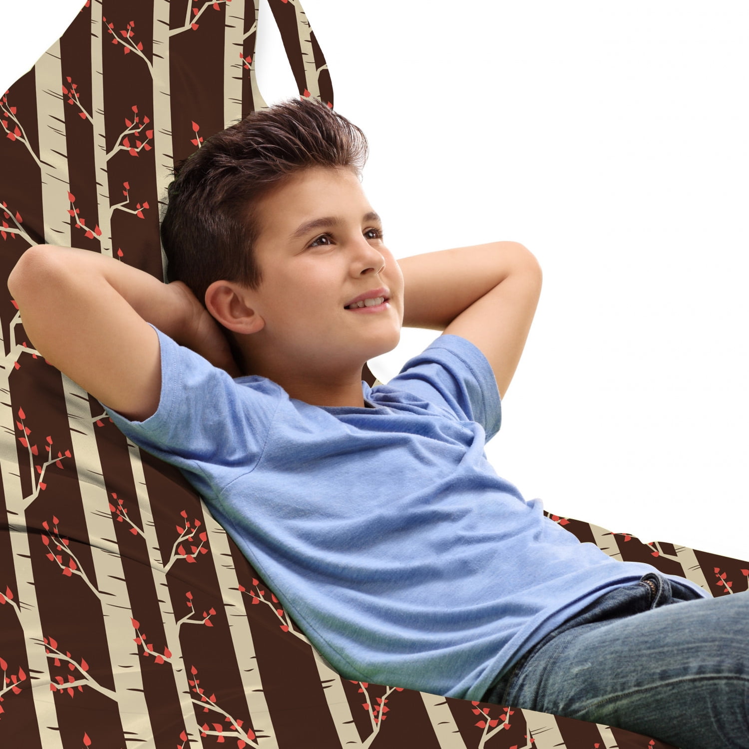 Forest Lounger Chair Bag, Abstract Pattern with Birch Trees in Autumn ...