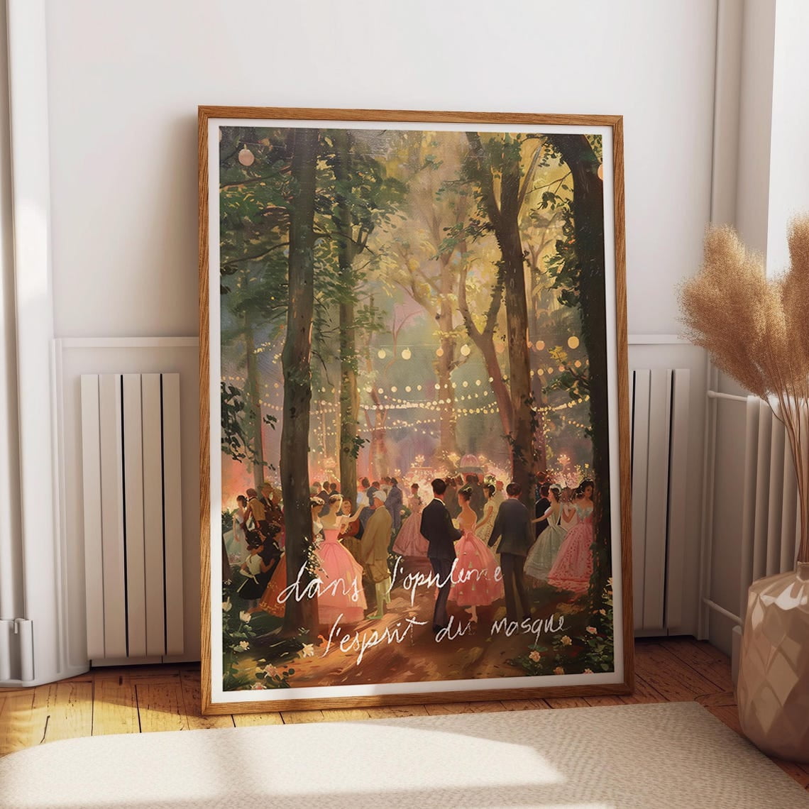 Forest Masquerade Dance Wall Art – Romantic Lantern-Lit Woodland ...