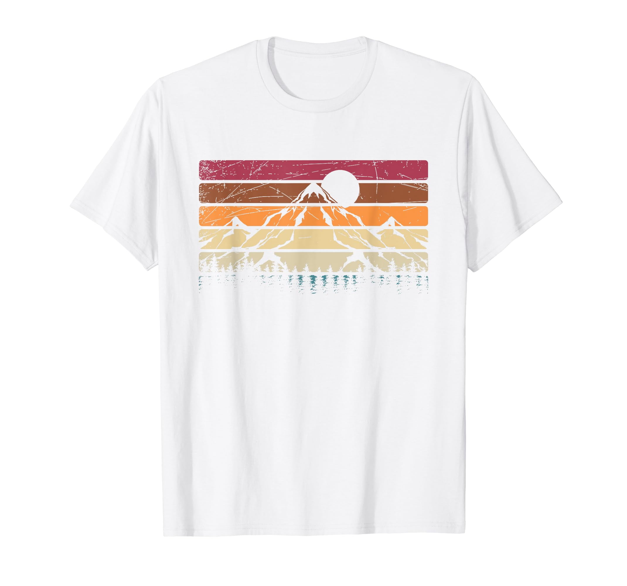 Forest Mountain Outdoors Nature Wildlife Trees Retro Hiking Vintage Men ...