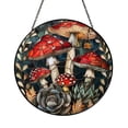 Forest Mushroom Glass Style Suncatcher – Cottagecore Window Art ...
