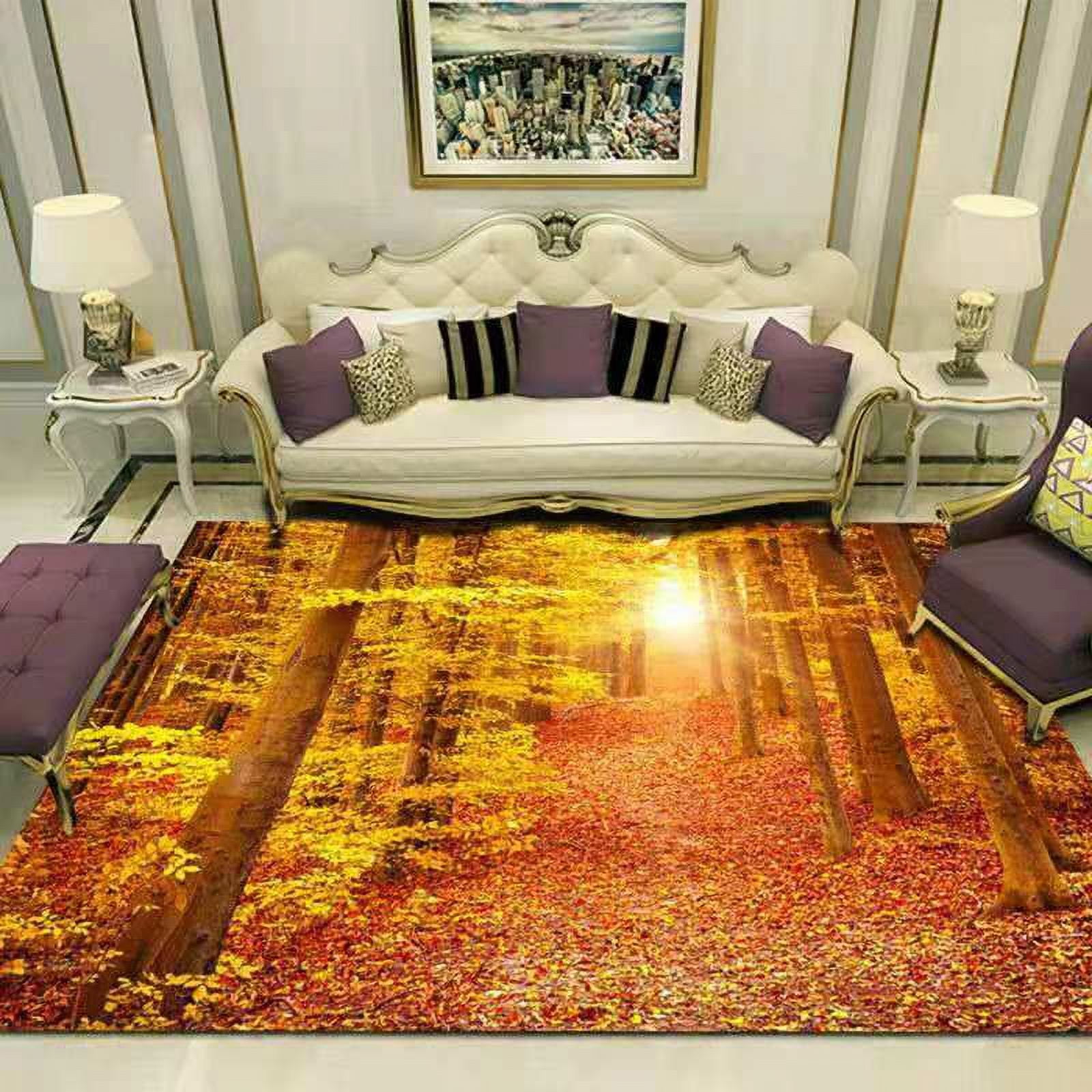 Forest Natural Landscape Carpet Floor Mat Home ration Living Room ...