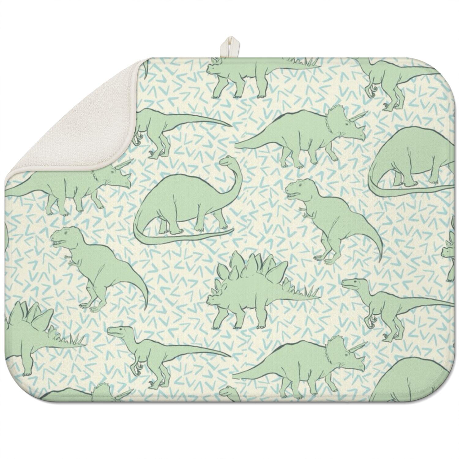 Forest Nature Dinosaur Drying Mat - Super Absorbent Microfiber Counter ...