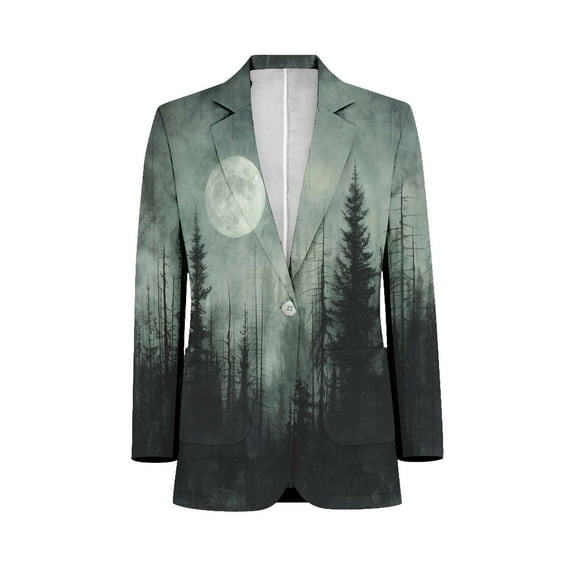 Forest Night Customized Men's Suits full man Shawl Collar Gentleman ...