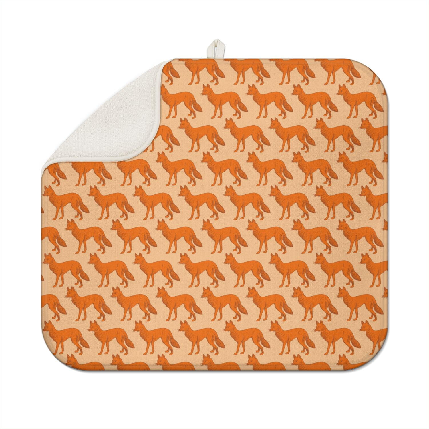 Forest Night Fox Design Drying Pad - 3-Layer Thick Heat Resistant Mat ...