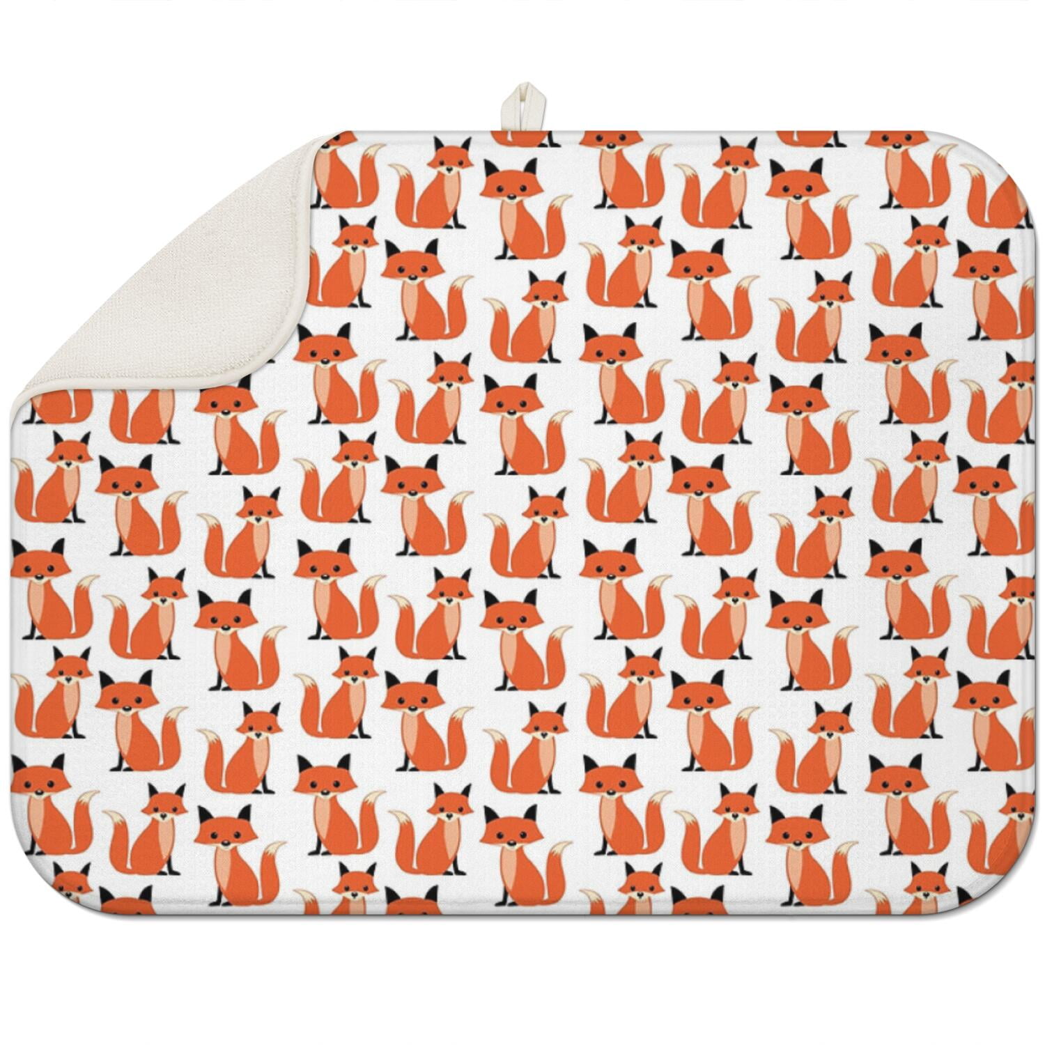 Forest Night Fox Design Drying Pad - 3-Layer Thick Heat Resistant Mat ...
