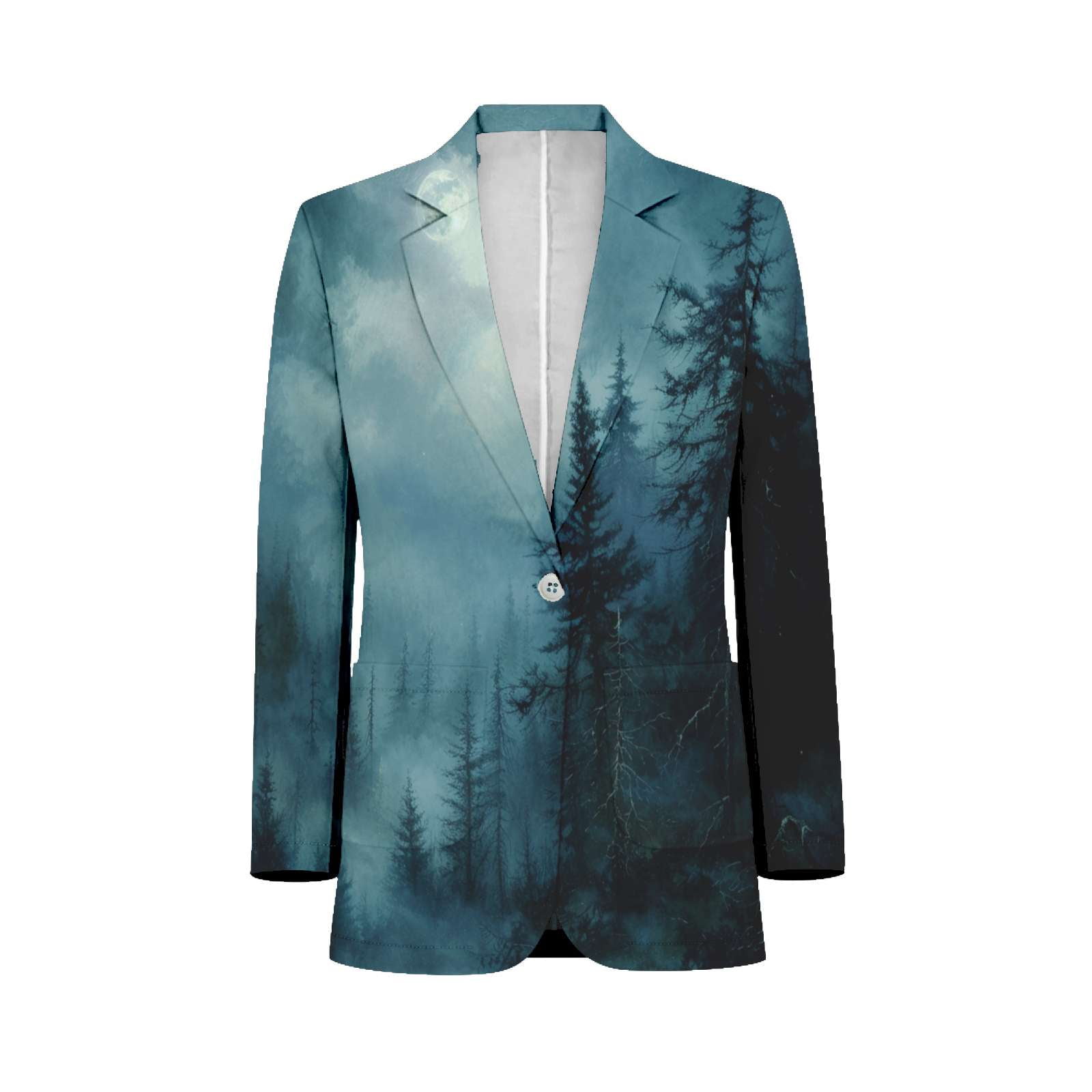 Forest Night Mens Suits Shawl Collar Slim Fit Suit Mens Groom Jacket ...