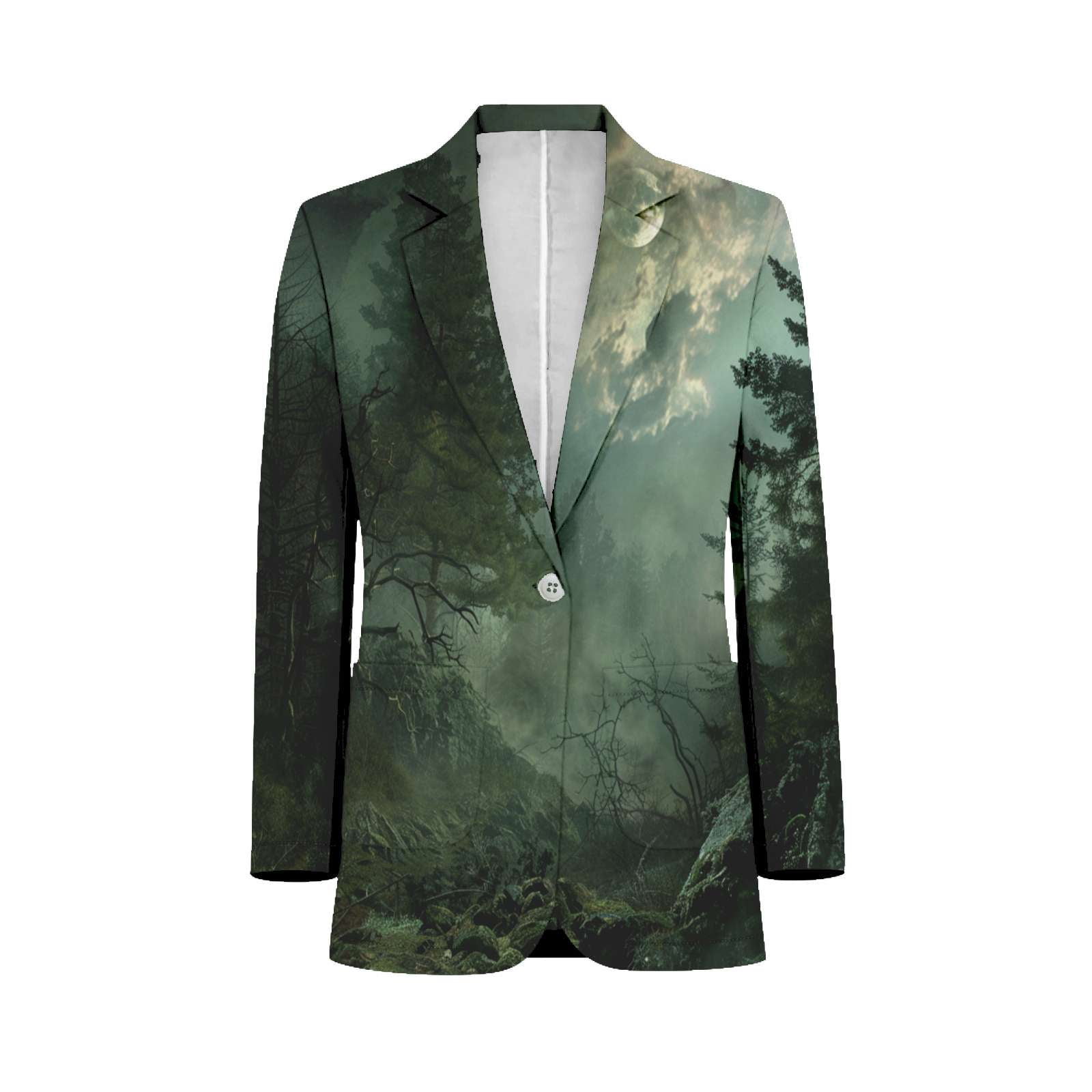 Forest Night Mens Suits Shawl Collar Slim Fit Suit Mens Groom Jacket ...