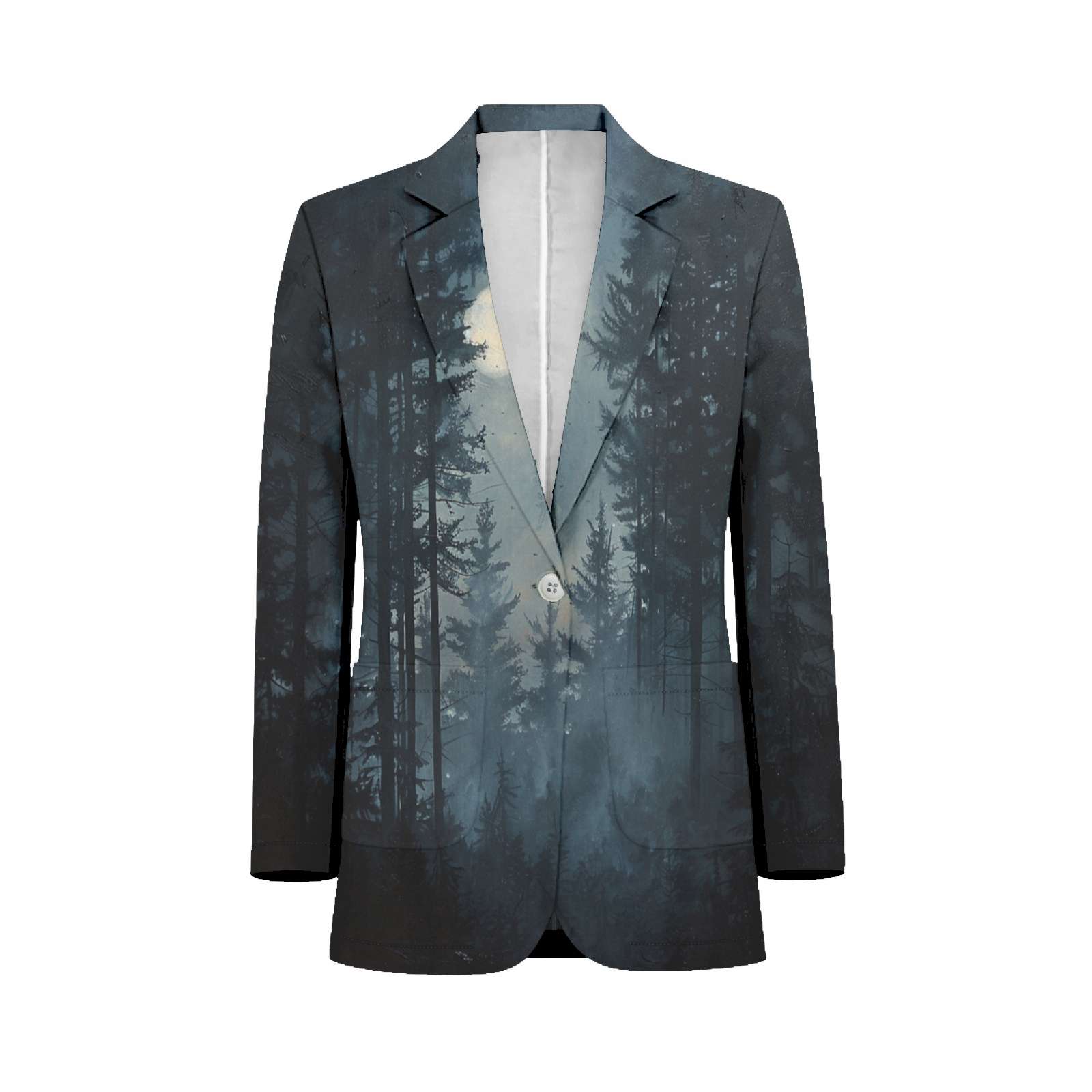 Forest Night Mens Suits Shawl Collar Slim Fit Suit Mens Groom Jacket ...
