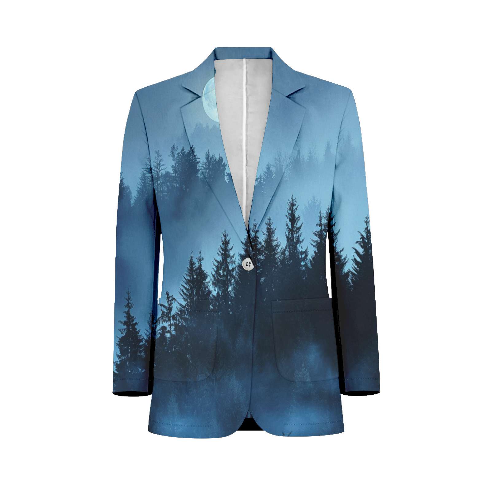 Forest Night Mens Suits Shawl Collar Slim Fit Suit Mens Groom Jacket ...