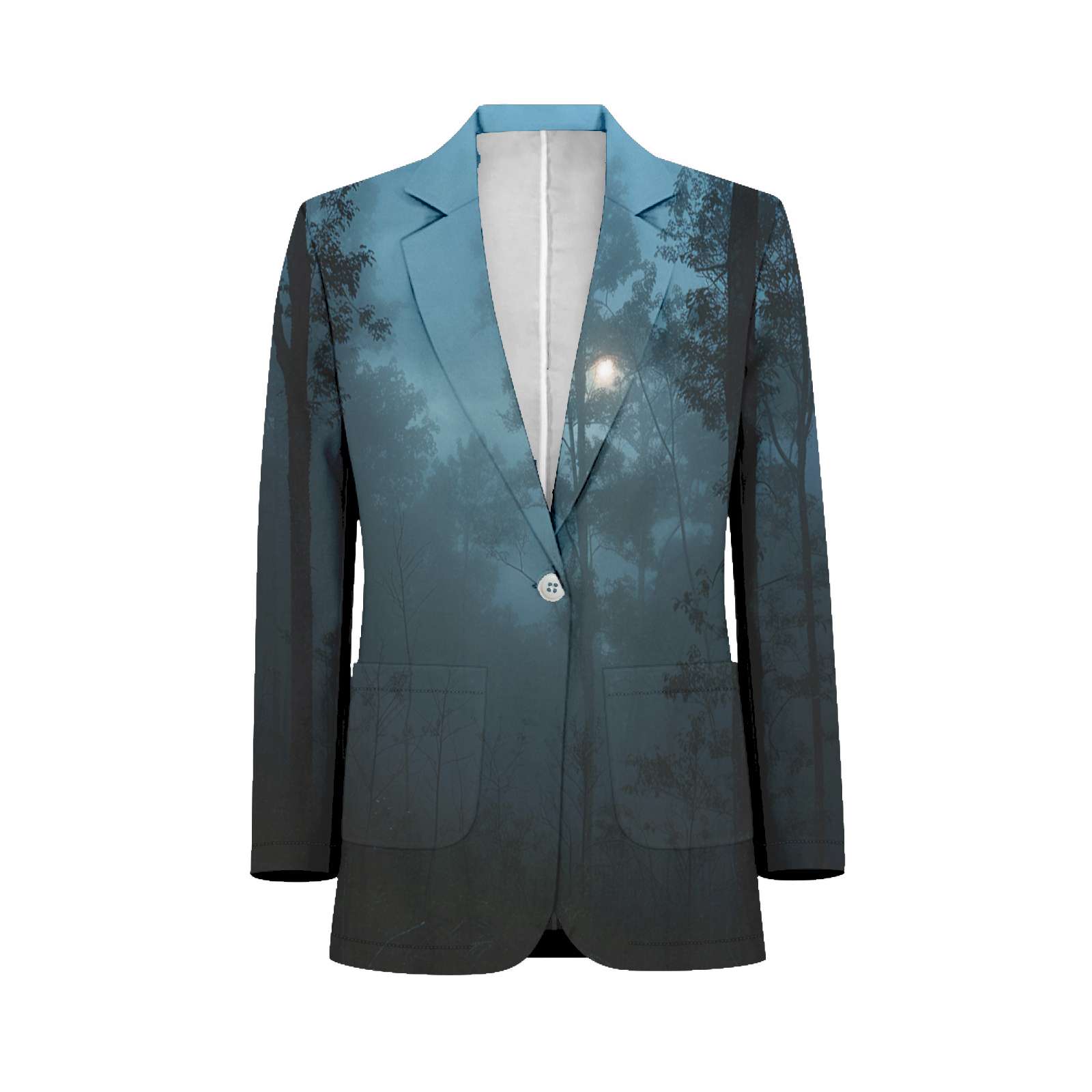 Forest Night Mens Suits Shawl Collar Slim Fit Suit Mens Groom Jacket ...