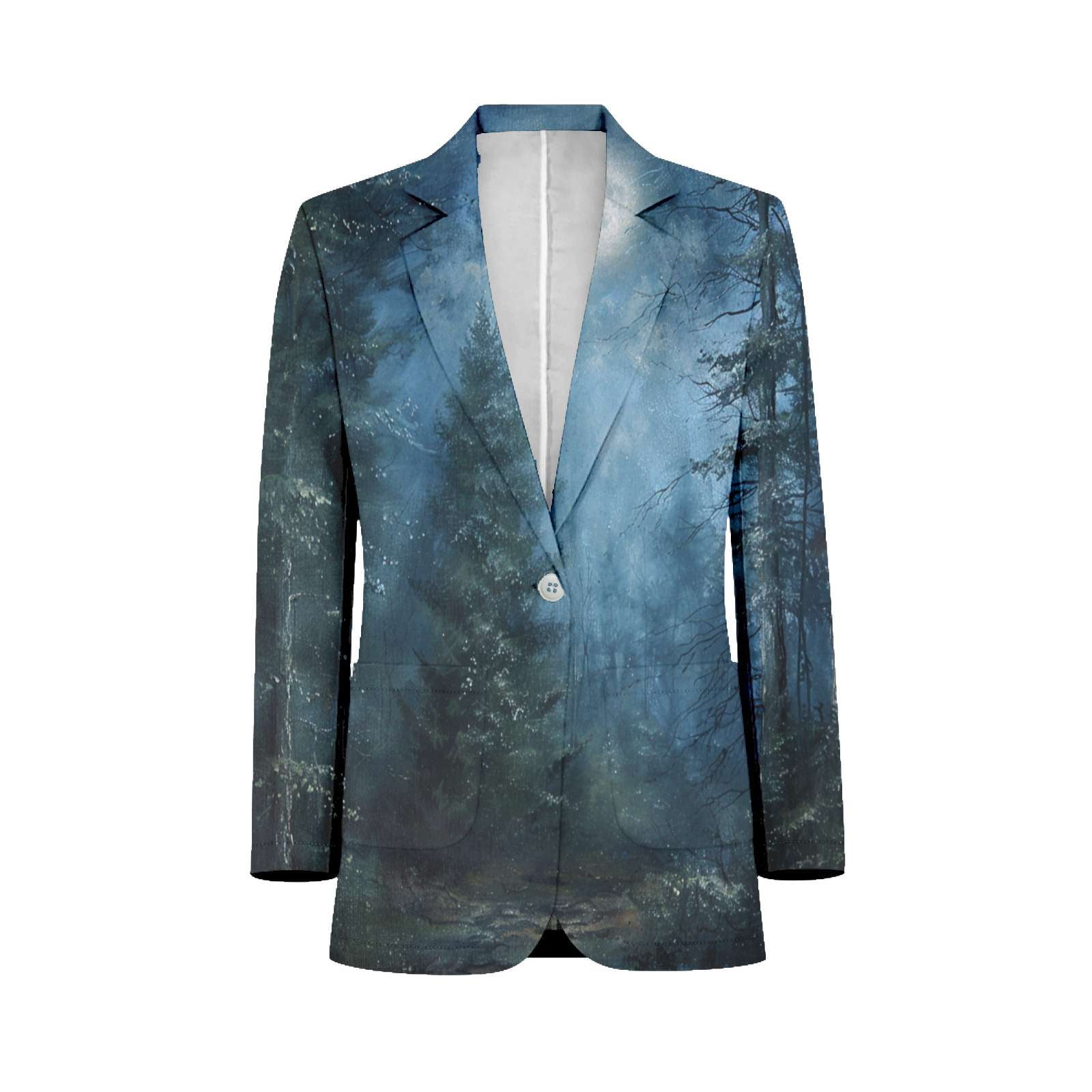 Forest Night Mens Suits Shawl Collar Slim Fit Suit Mens Groom Jacket ...