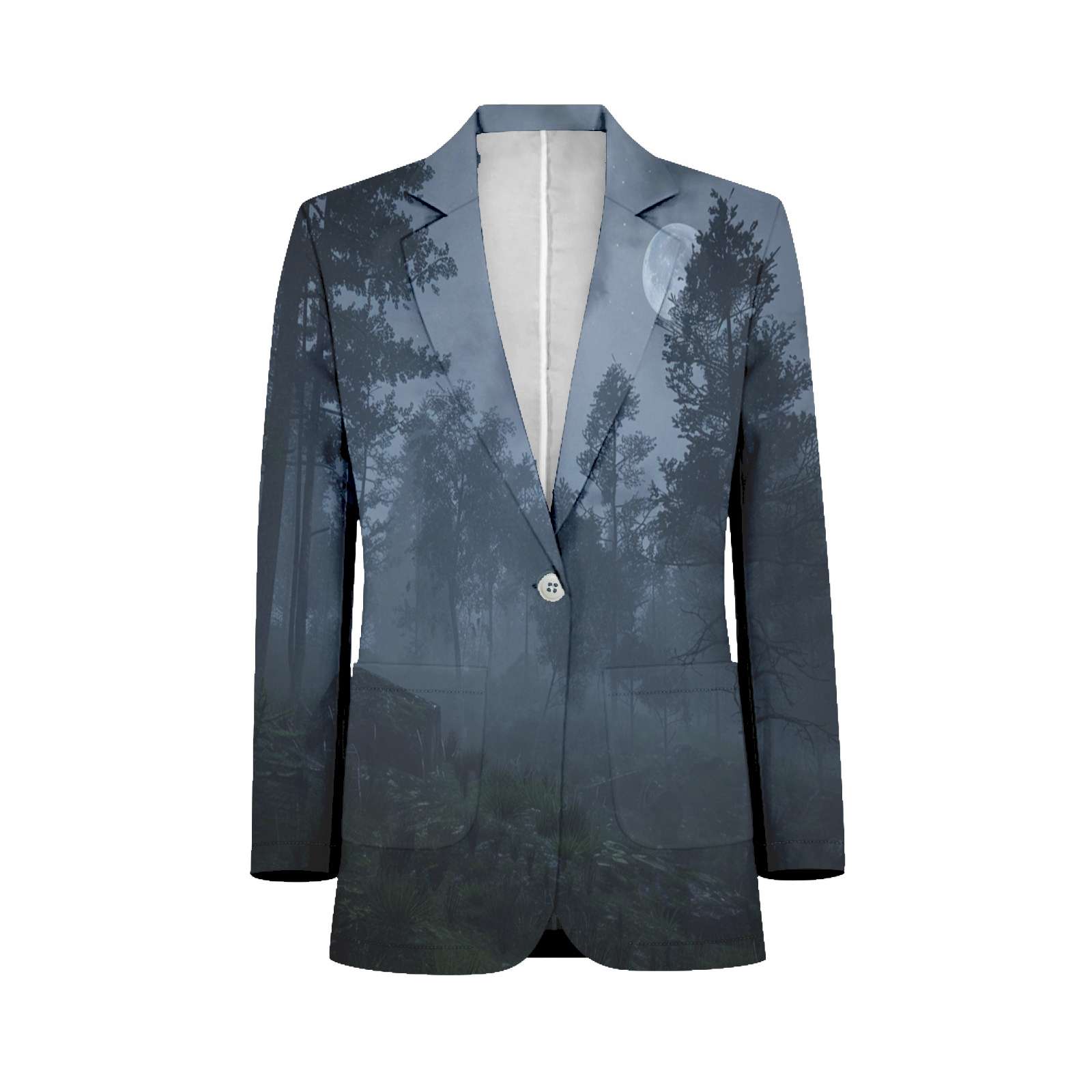 Forest Night Mens Suits Shawl Collar Slim Fit Suit Mens Groom Jacket ...
