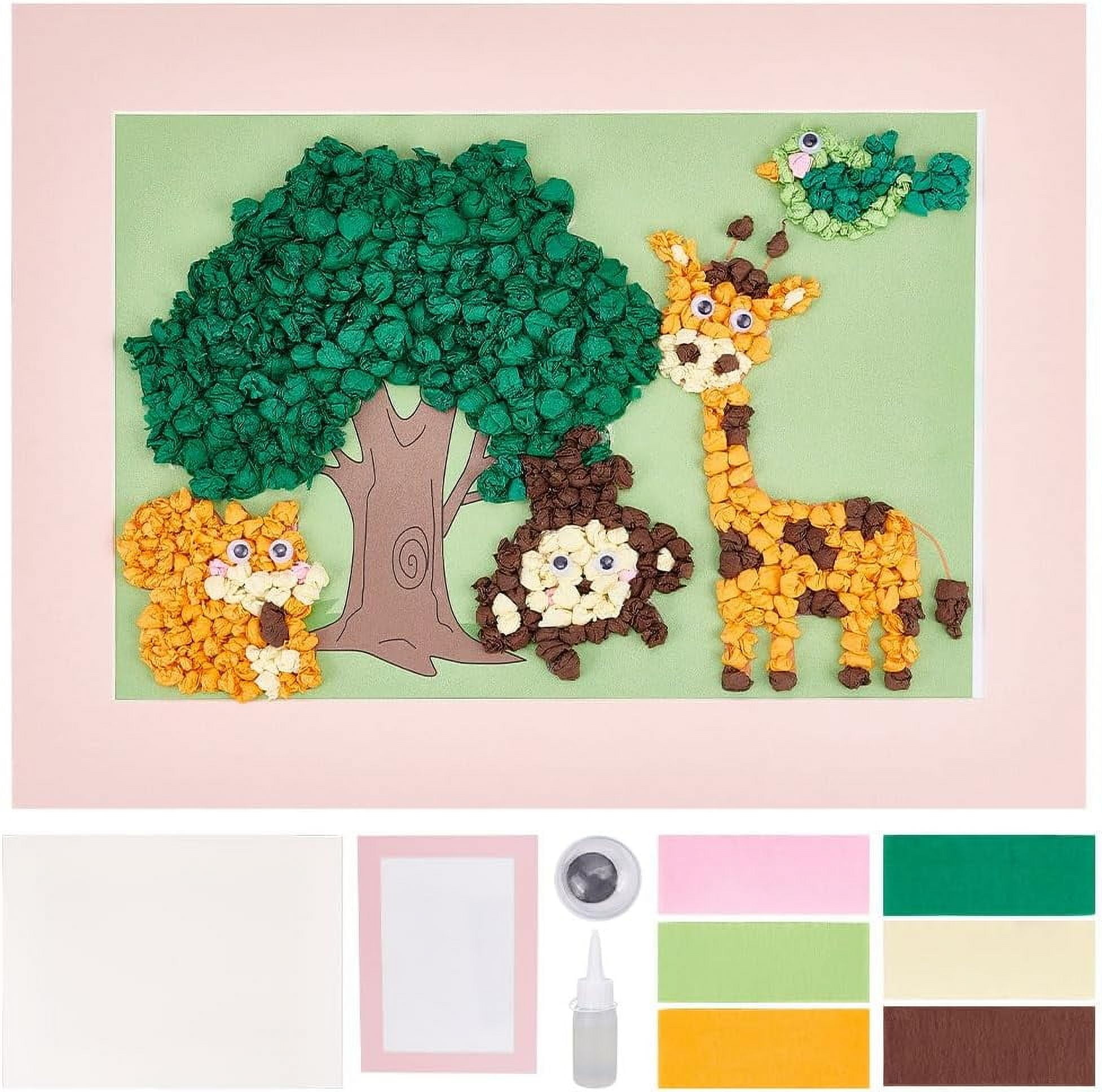 Forest Park Animals Painting Art Tissue Paper Craft Kit Includes Art ...