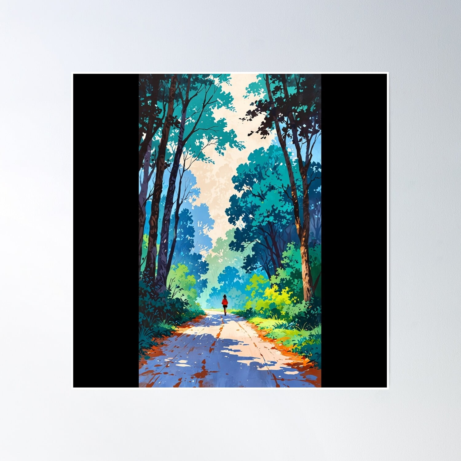 Forest Path Poster Wall Art, Modern Wall Decor, 30x30 UNFRAMED ...